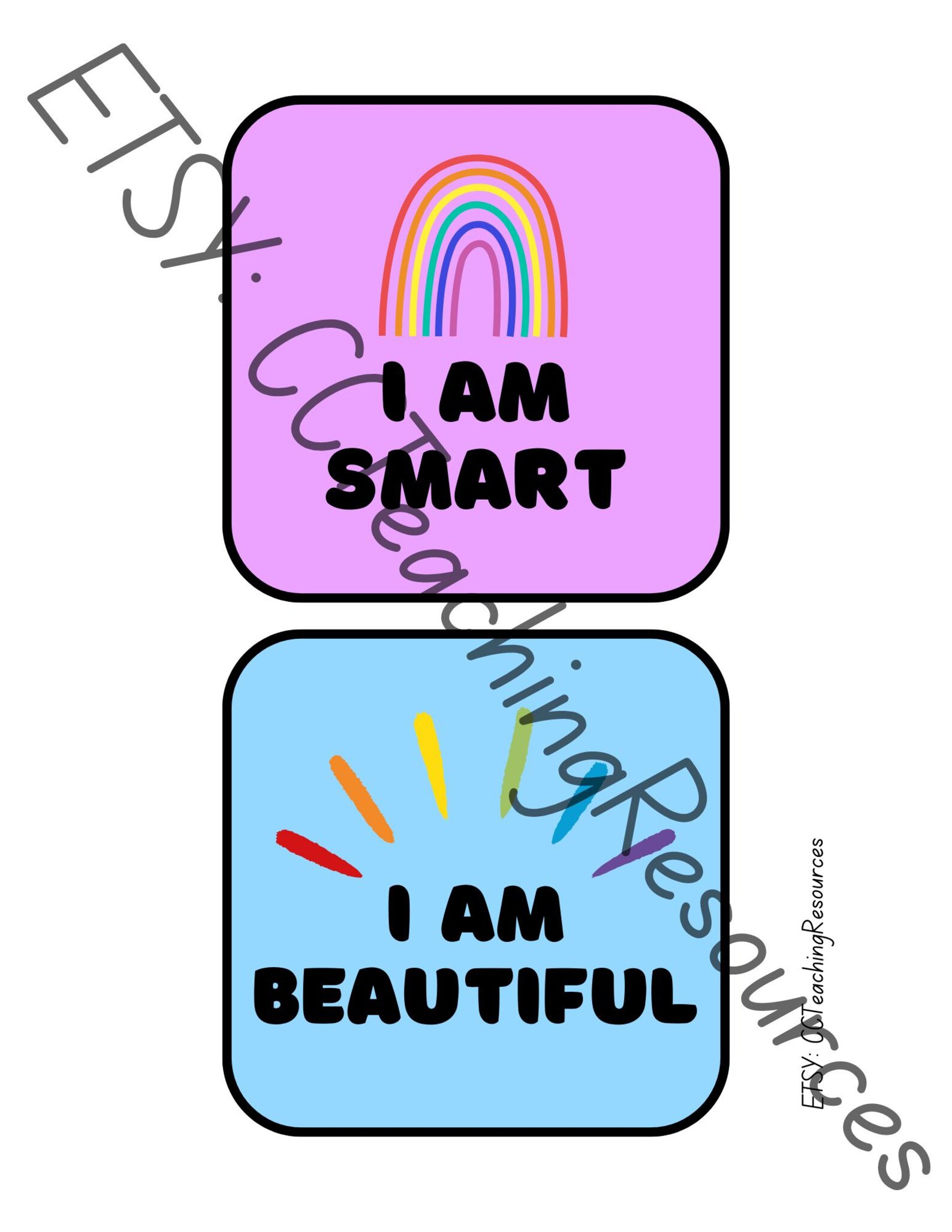 Rainbow Theme Classroom Affirmations, Classroom Affirmations ...