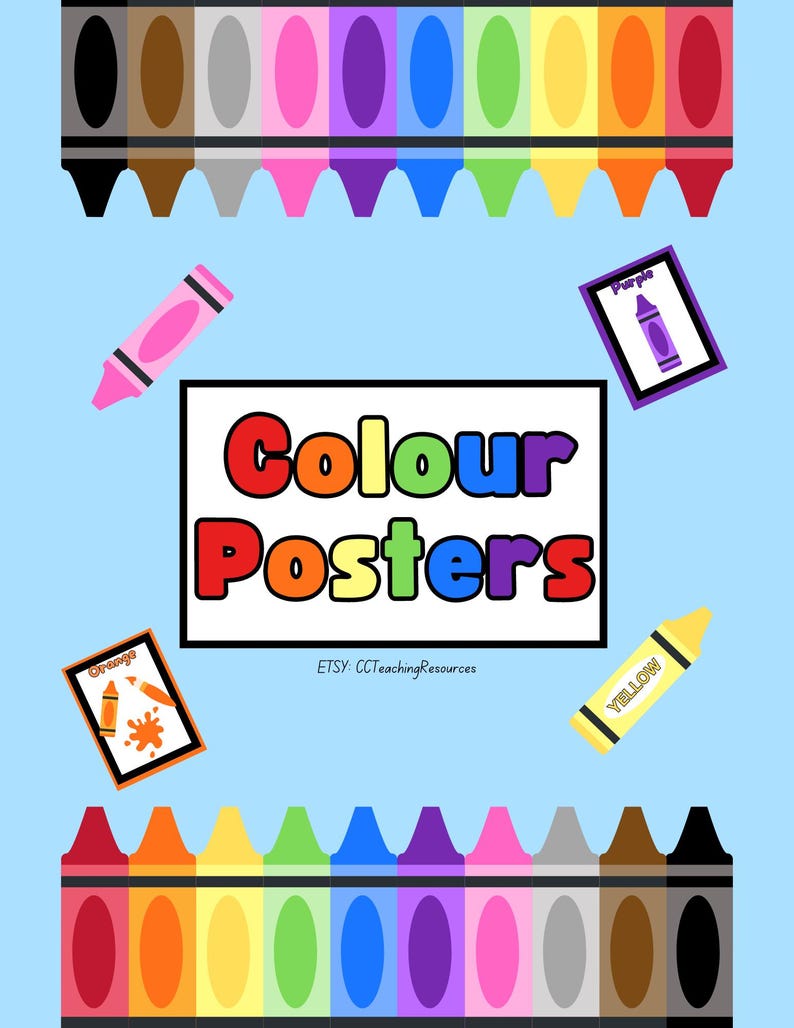 Colour Posters, Crayon Posters, Classroom Decor, Classroom Display ...
