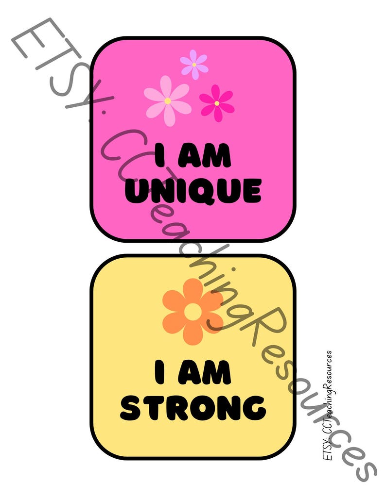 Flower Themed Classroom Affirmations, Classroom Affirmations ...
