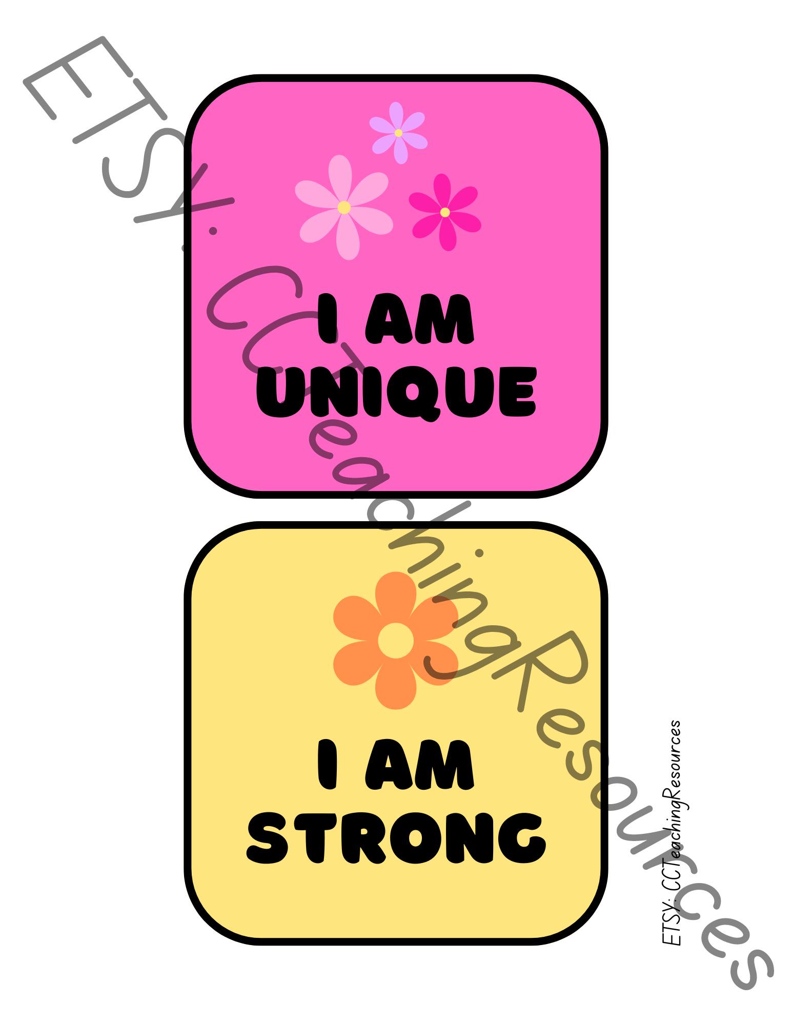 Flower Themed Classroom Affirmations, Classroom Affirmations ...