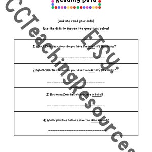 Smarties Math, Sorting, Sorting Smarties, Data Literacy, Tally Chart ...
