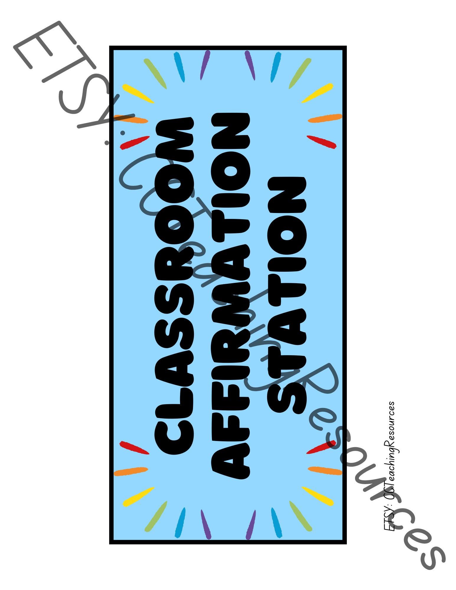 Rainbow Theme Classroom Affirmations, Classroom Affirmations ...