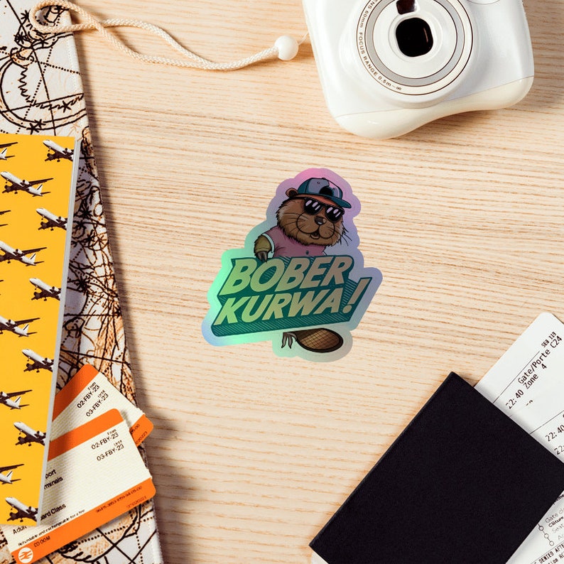 Bober Kurwa Vinyl Holographic Sticker Naklejka Beaver Sticker Decal - Etsy