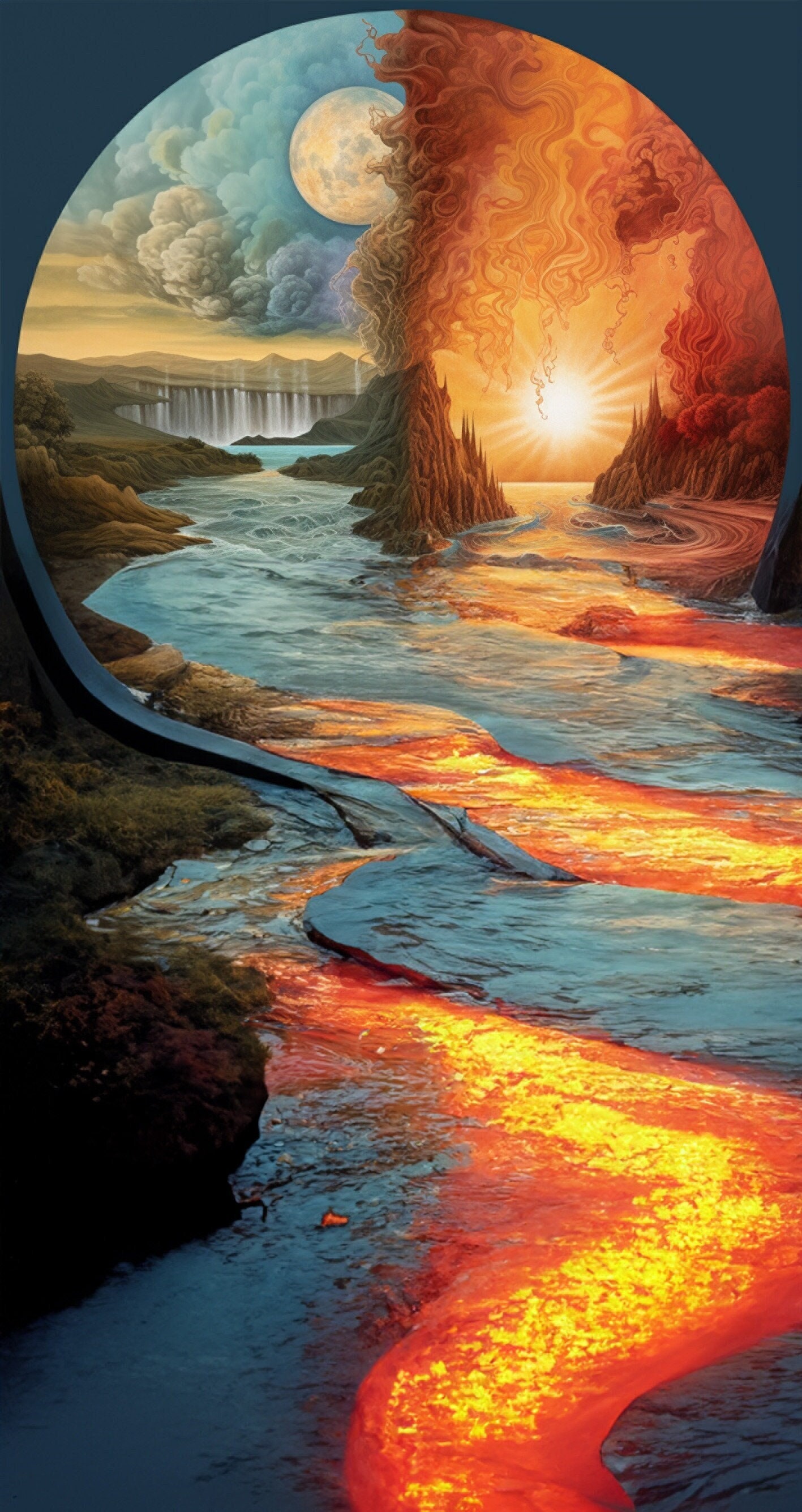 Volcanic Pathway Digital Print - Etsy