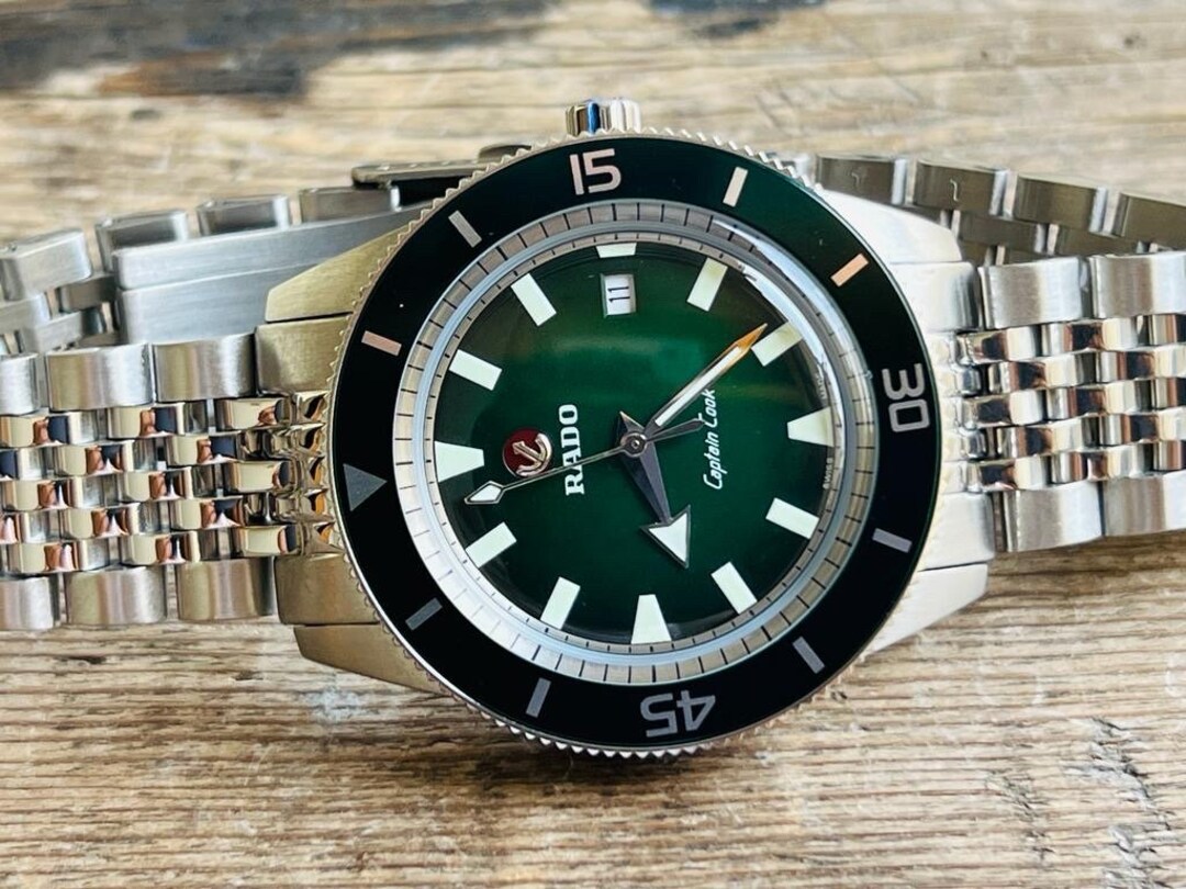Rado Captain Cook Green Dial Mens Automatic Watch - Etsy