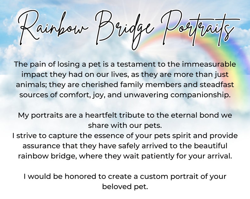 Custom Rainbow Bridge Gift Custom Pet Loss Rainbow Bridge Personalized ...