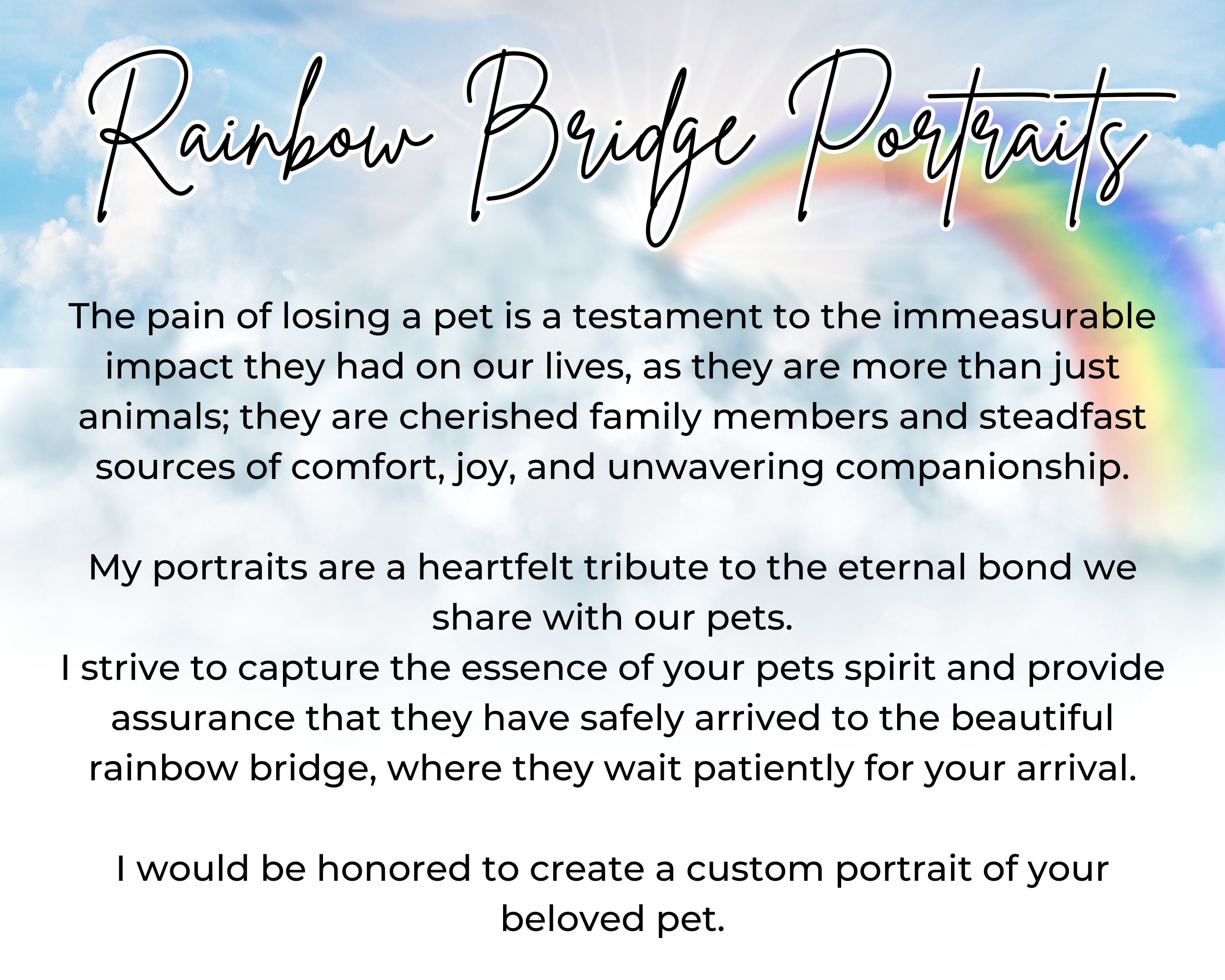 Custom Rainbow Bridge Gift Custom Pet Loss Rainbow Bridge Personalized ...