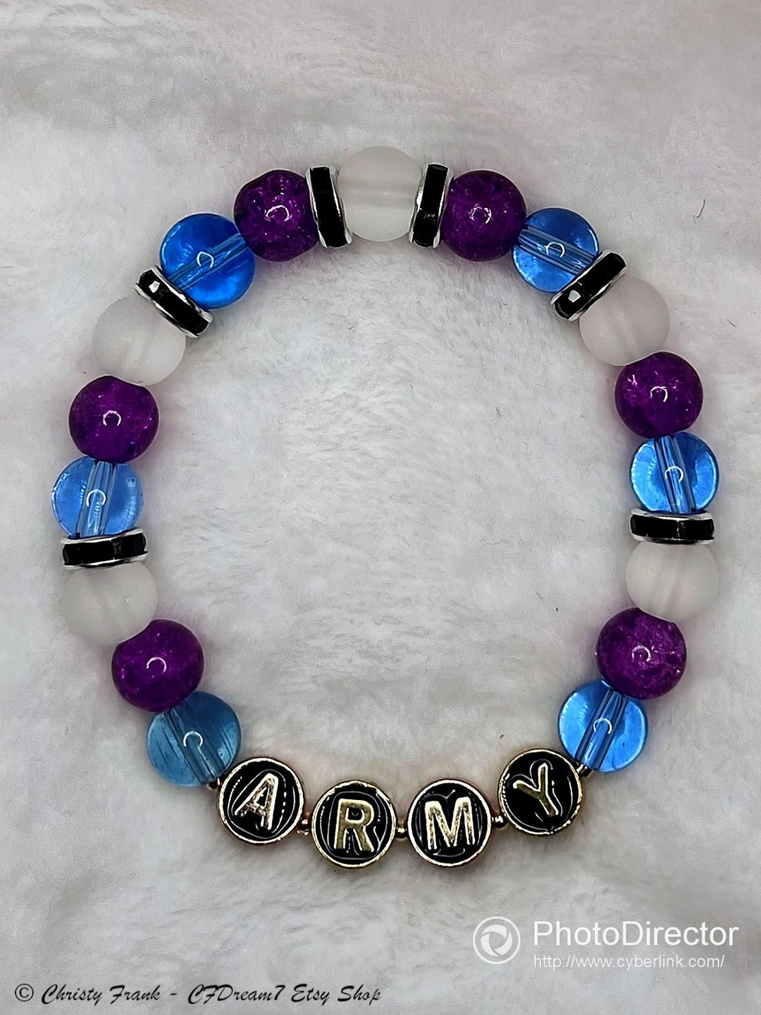 Army Bead Bracelet - Festa! - Etsy