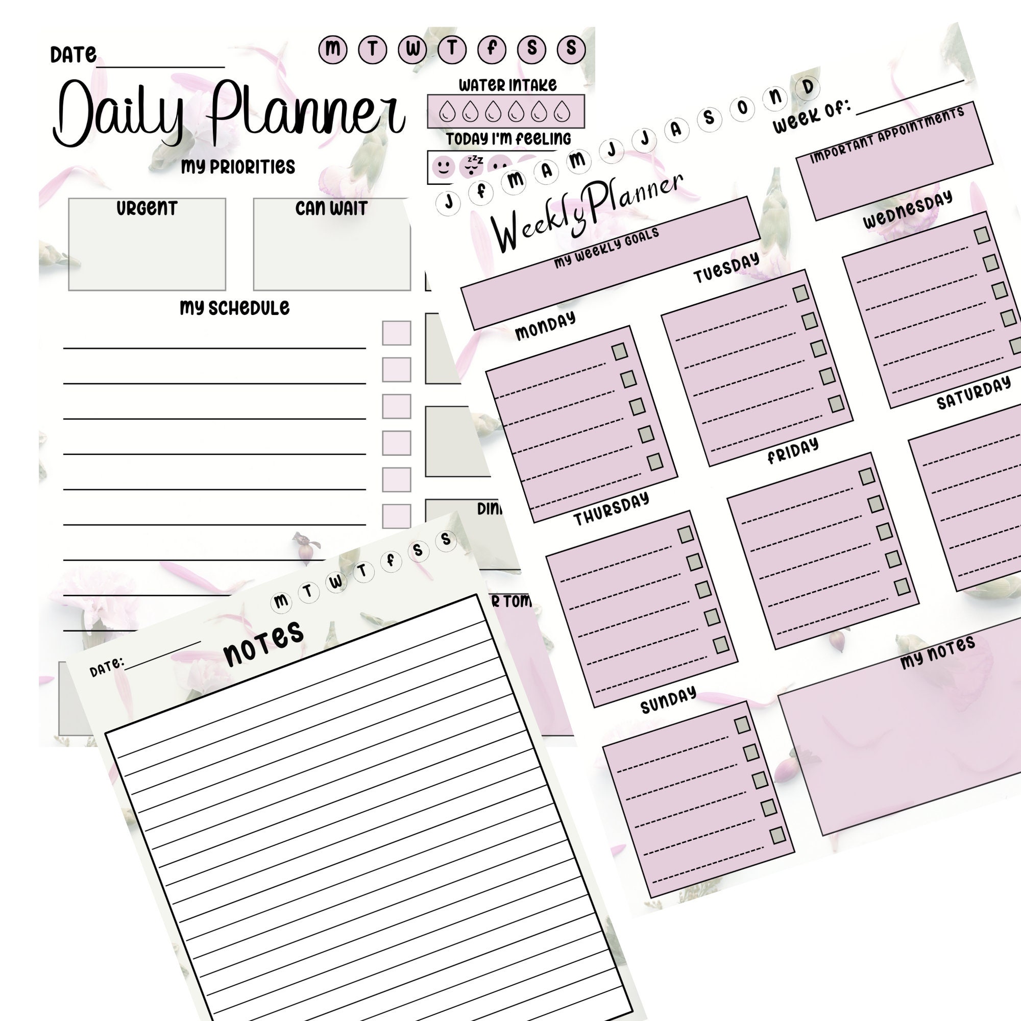 Printable Daily Planner Daily Scheduler Daily Organizer - Etsy