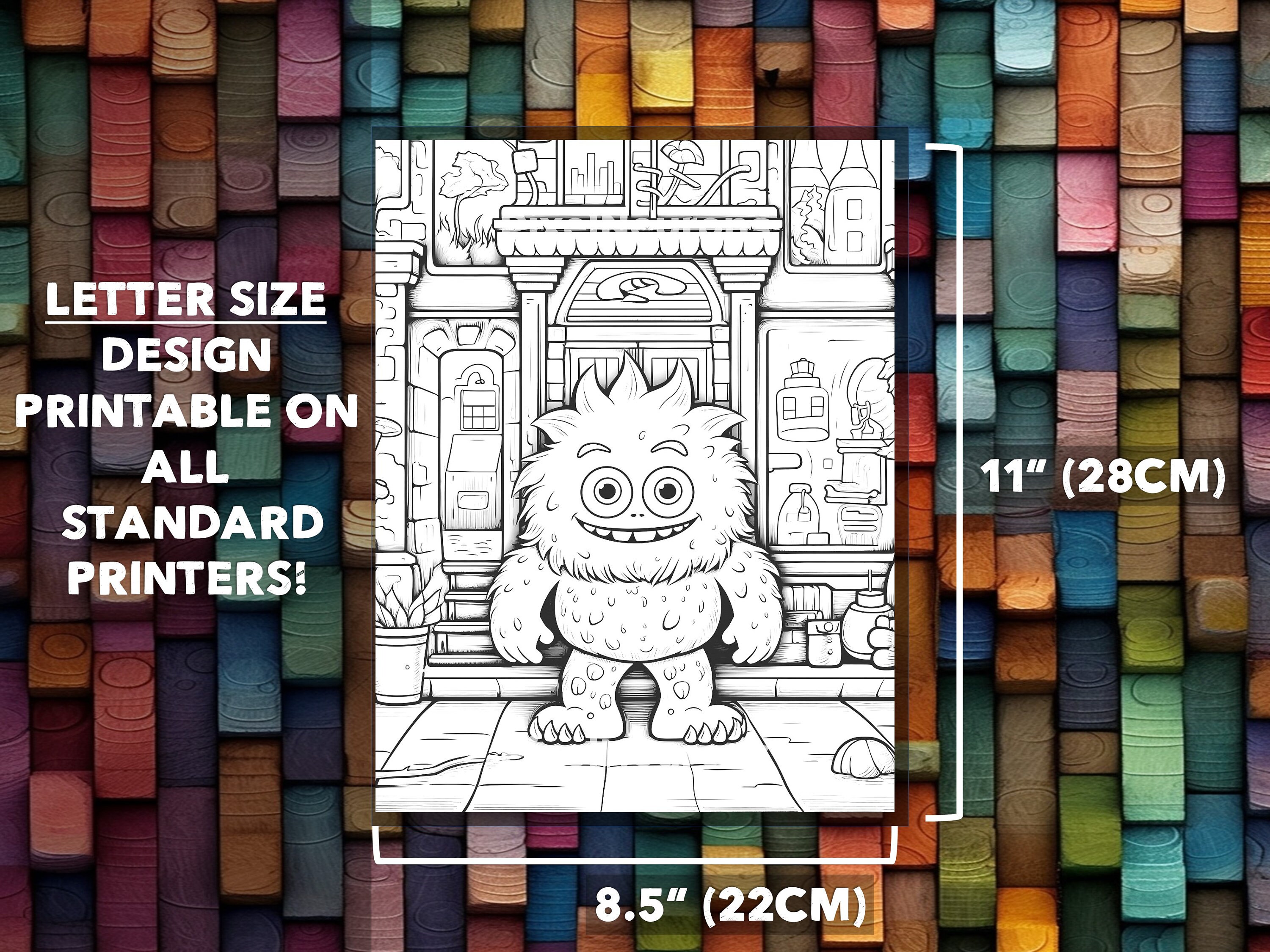 Adorable Little Monsters Coloring Book-3 25 Unique Designs - Etsy