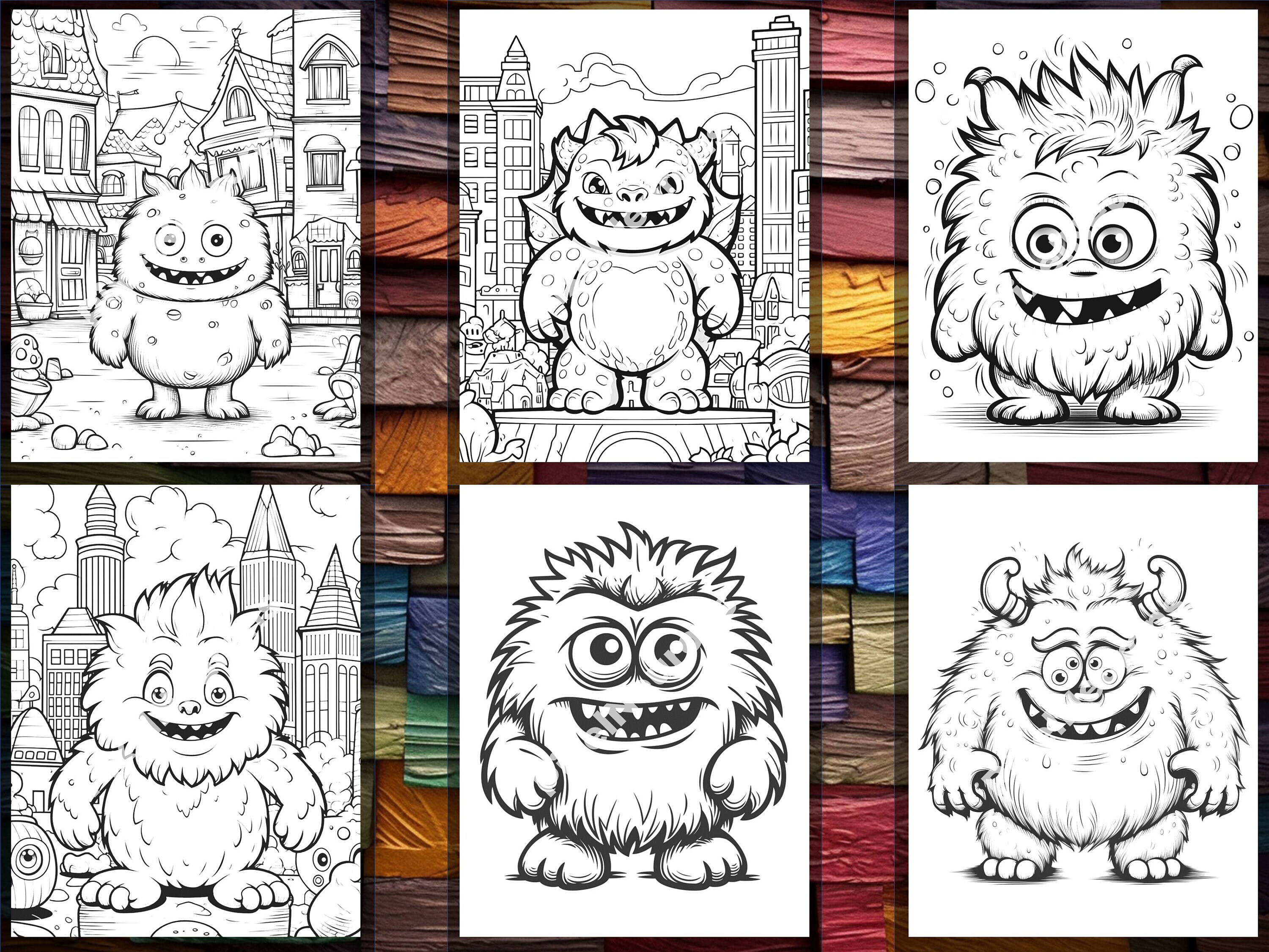 Adorable Little Monsters Coloring Book-3 25 Unique Designs - Etsy