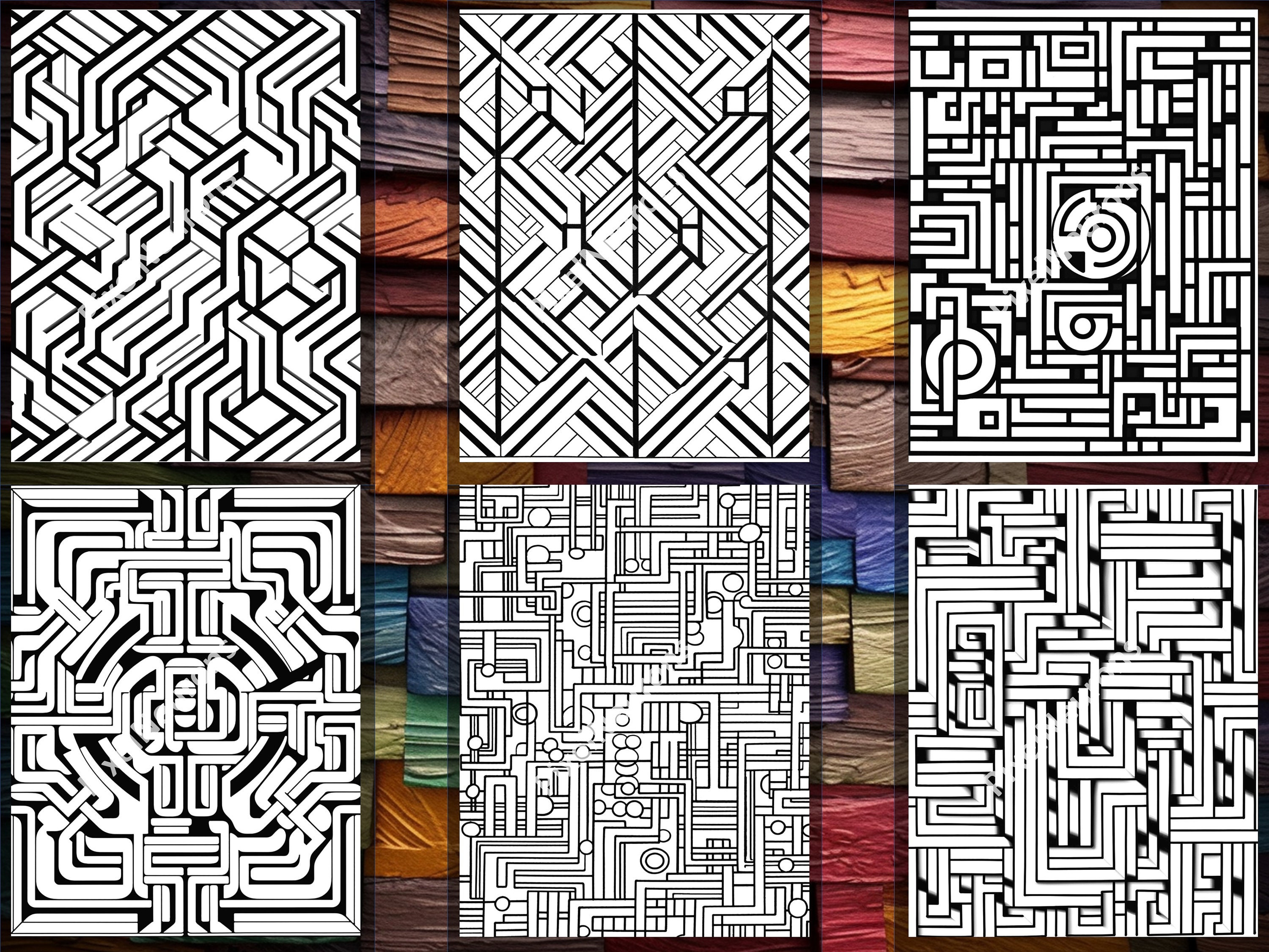 Mindful Patterns Coloring Book 25 Geometric Shapes for Peaceful ...