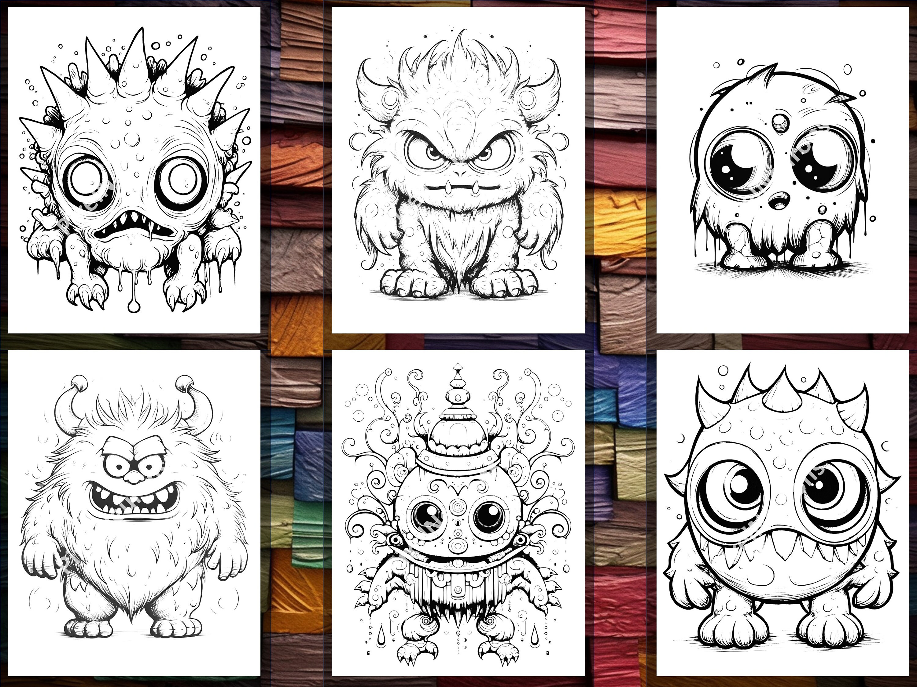 Adorable Little Monsters Coloring Book Two - 25 Intricate Designs ...