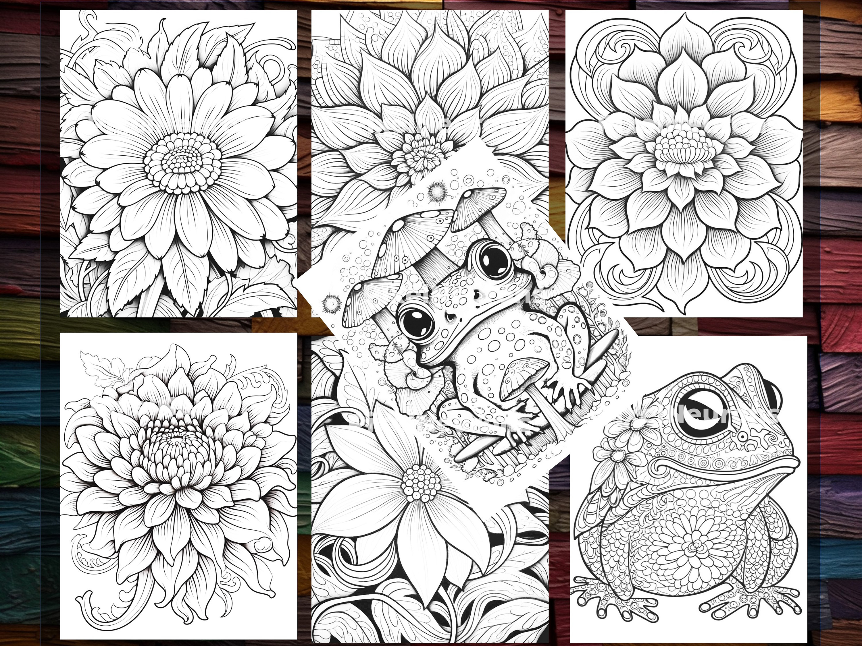 Retro 70s Psychedelic Coloring Book-2, 25 Designs (printable Pages) - Etsy