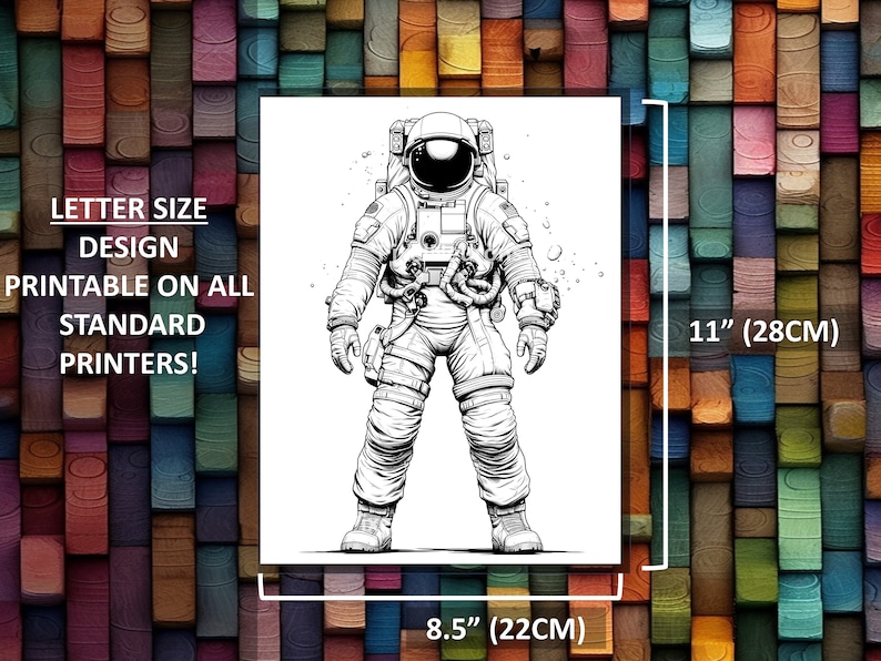 Galactic Adventures Coloring Book – 25 Space Illustrations (digital ...