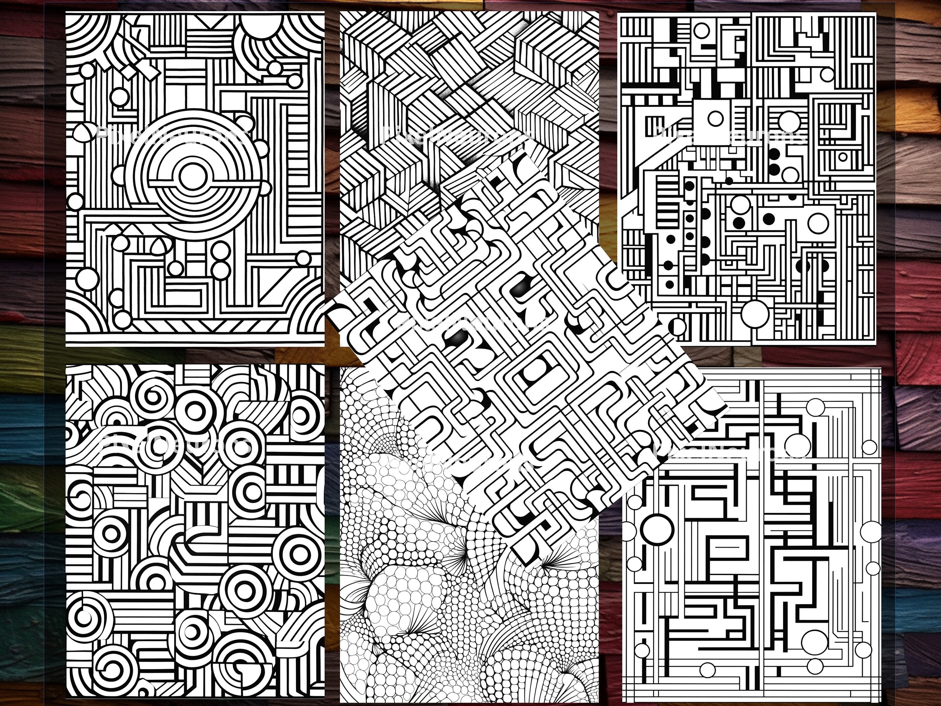 Mindful Patterns Coloring Book 25 Geometric Shapes for Peaceful ...