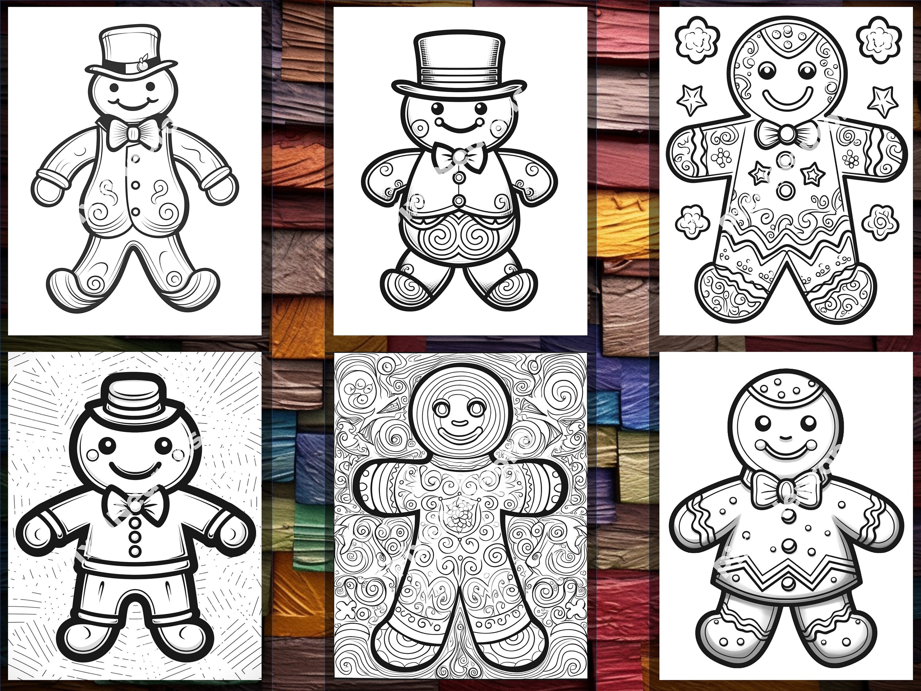 Gingerbread Holiday Coloring Book 25 Christmas & Family Designs ...