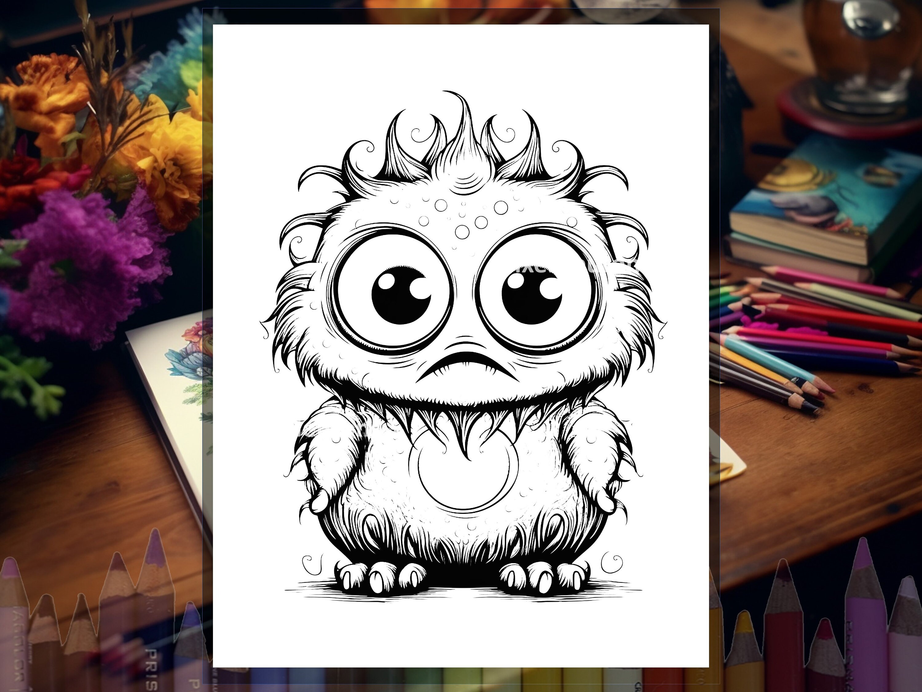 Adorable Little Monsters Coloring Book Two - 25 Intricate Designs ...