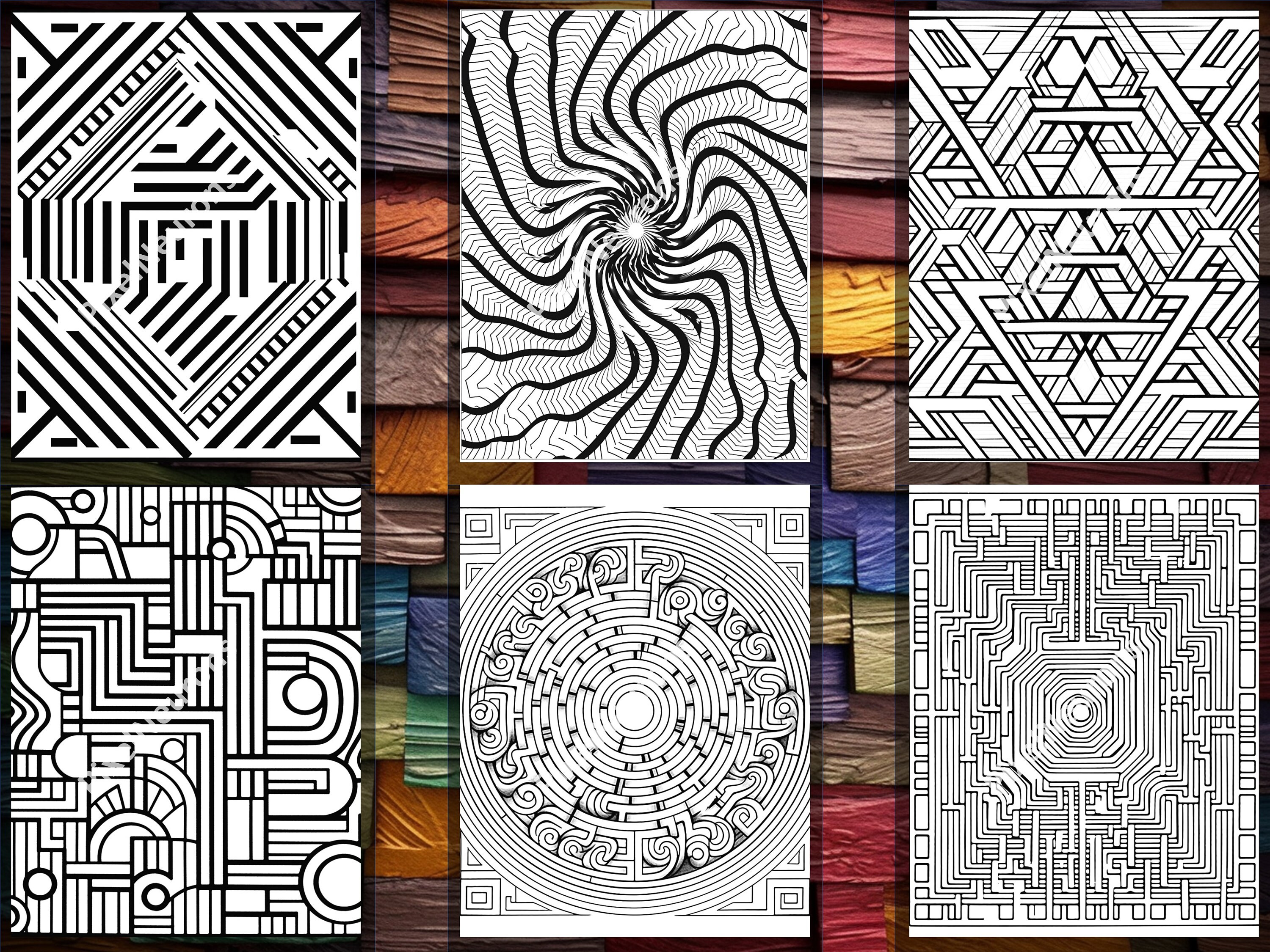 Mindful Patterns Coloring Book 25 Geometric Shapes for Peaceful ...