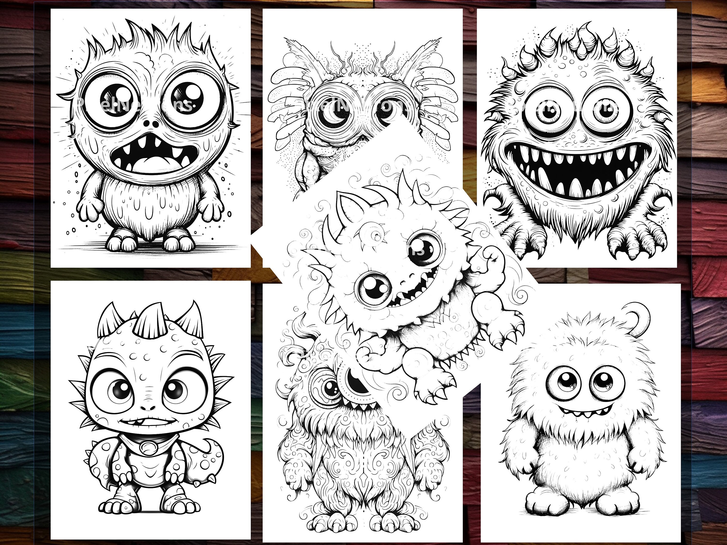 Adorable Little Monsters Coloring Book Two - 25 Intricate Designs ...