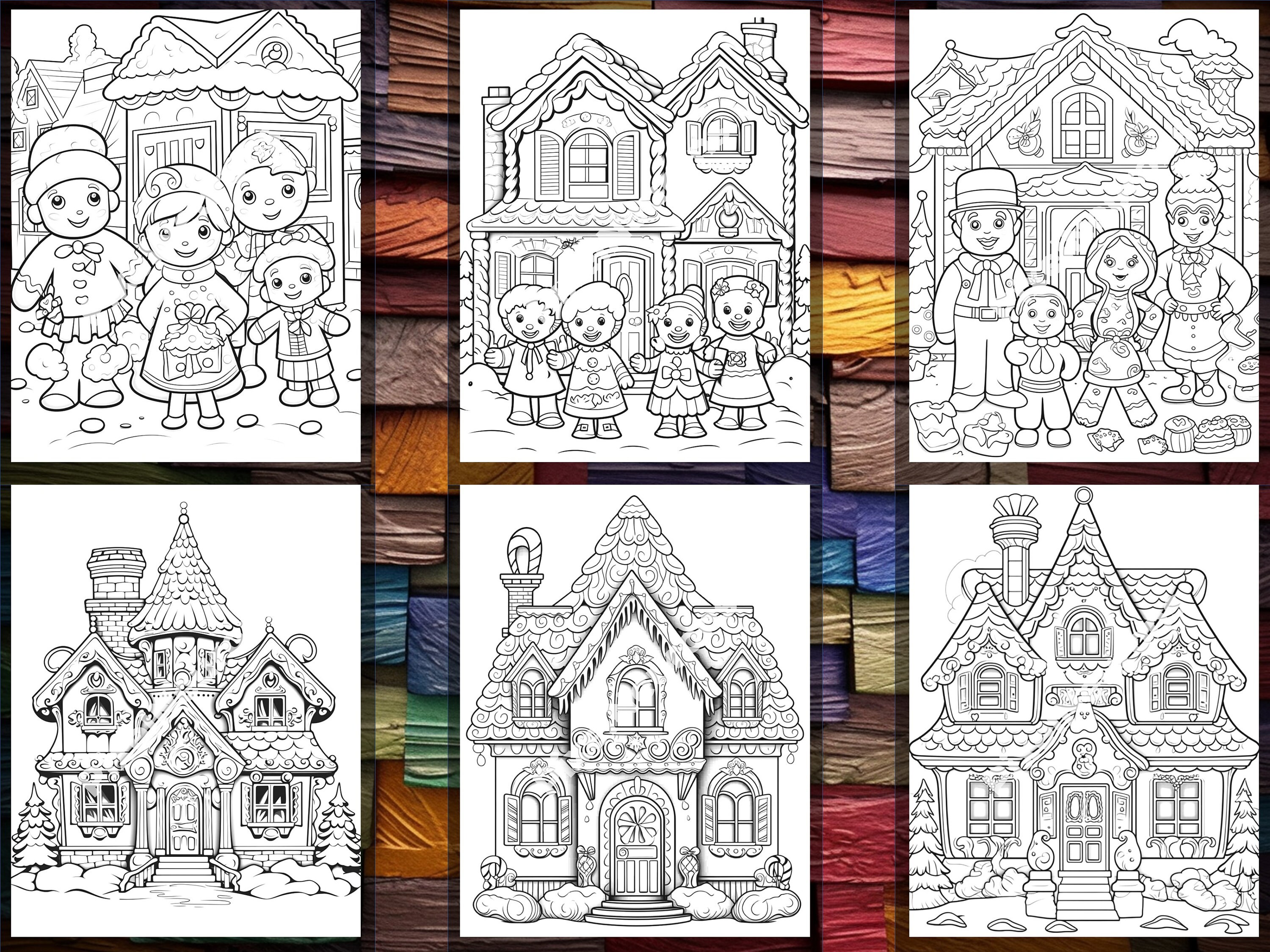 Gingerbread Holiday Coloring Book 25 Christmas & Family Designs ...