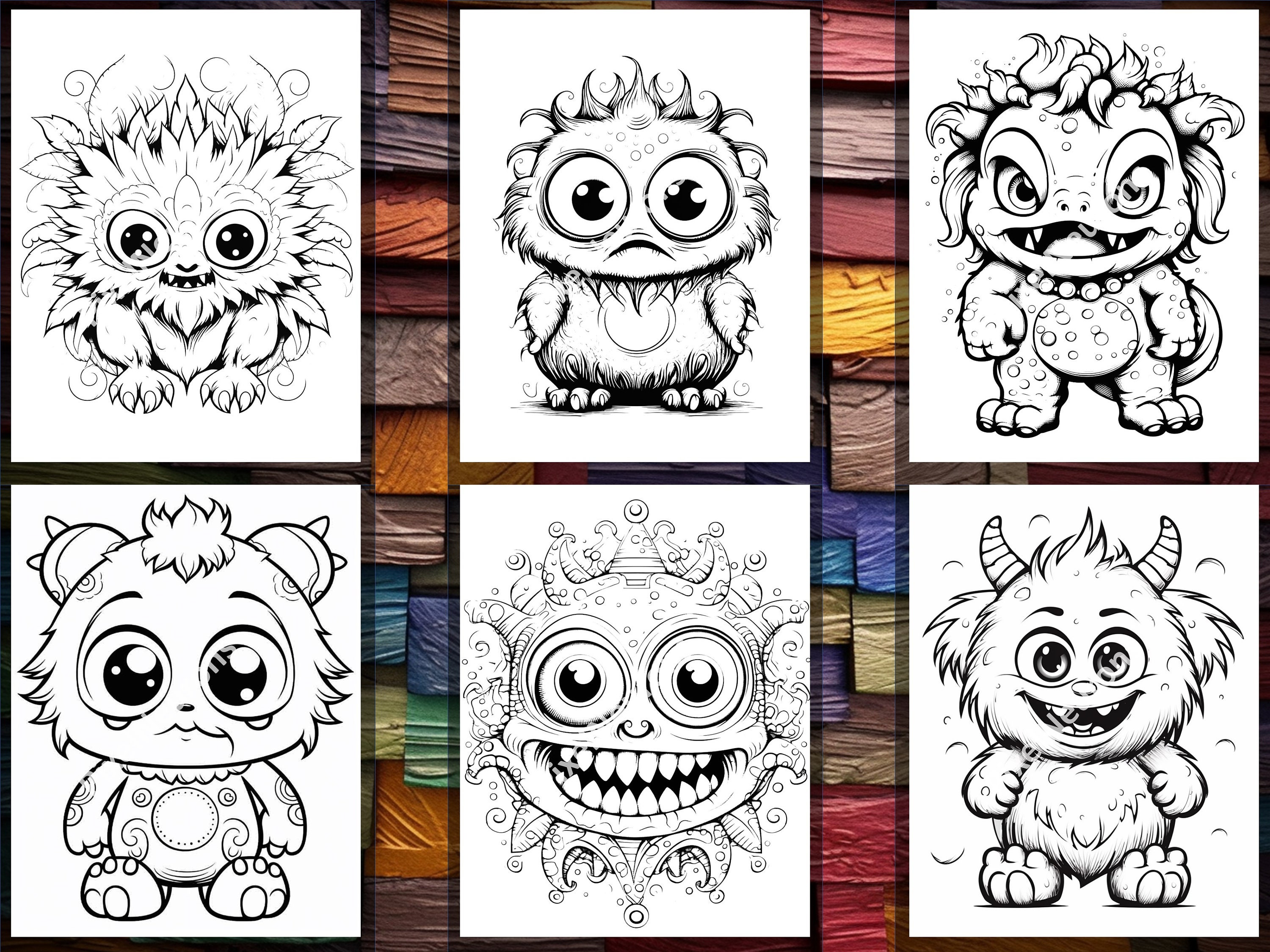 Adorable Little Monsters Coloring Book Two - 25 Intricate Designs ...