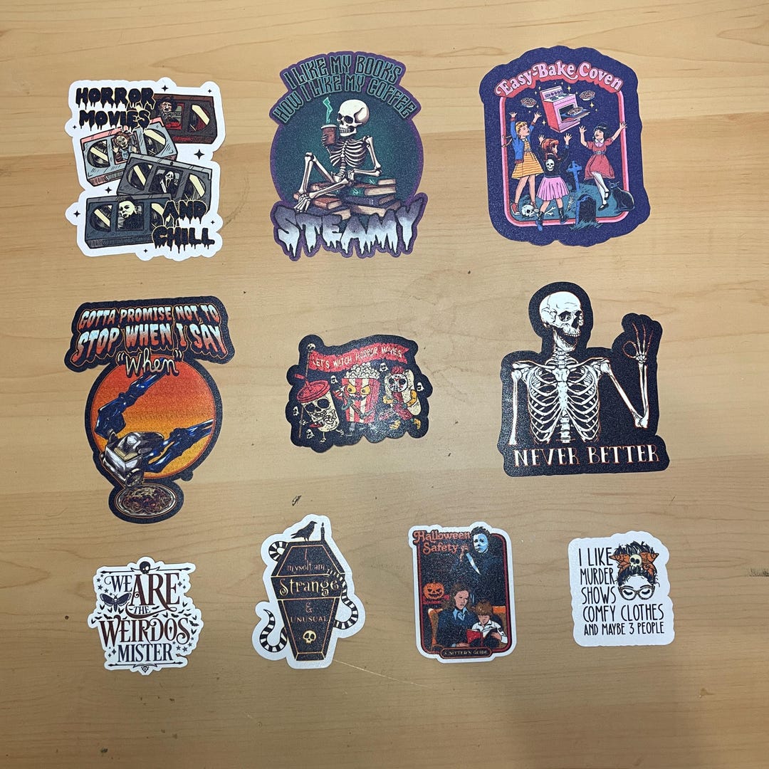 Horror and Dark Humor Stickers - 10 to Choose From - Etsy