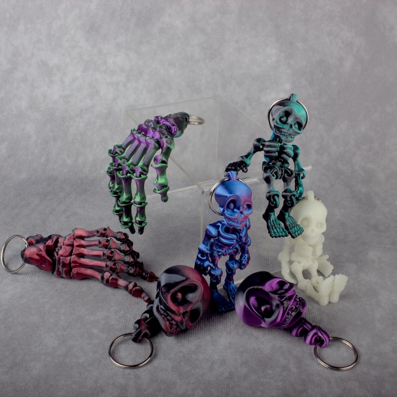 Skeleton Fidget Keychain - Etsy