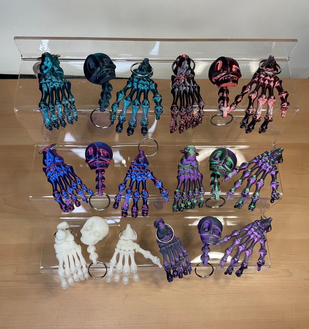 Fidget Skeleton Keychains - Etsy