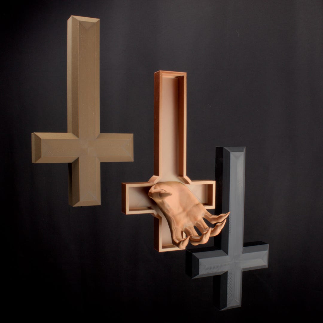 Wall Mounted Inverted Cross - Etsy