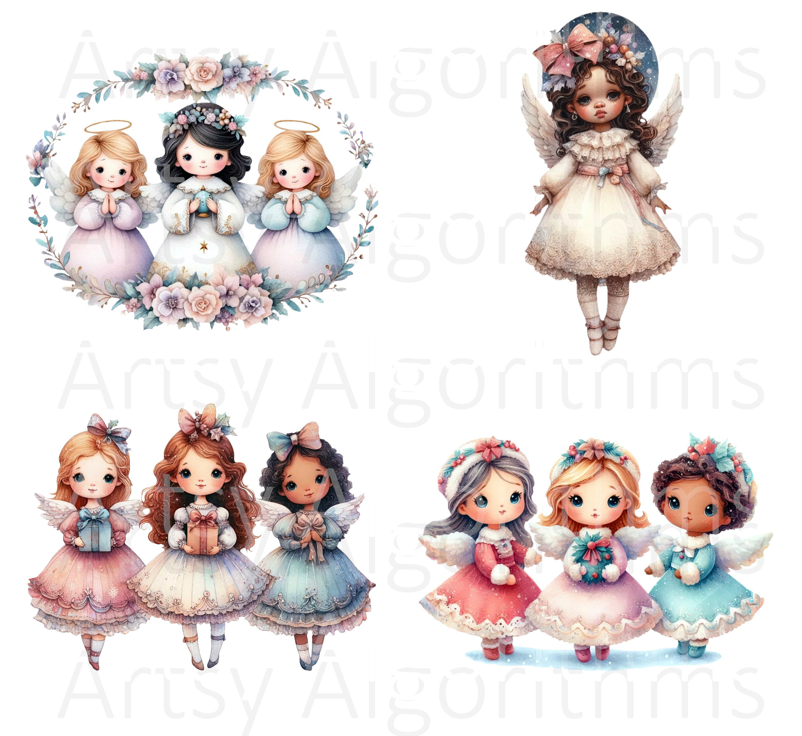 LITTLEST CHRISTMAS ANGELS, Angel Png, Christmas Png, Religious Png ...