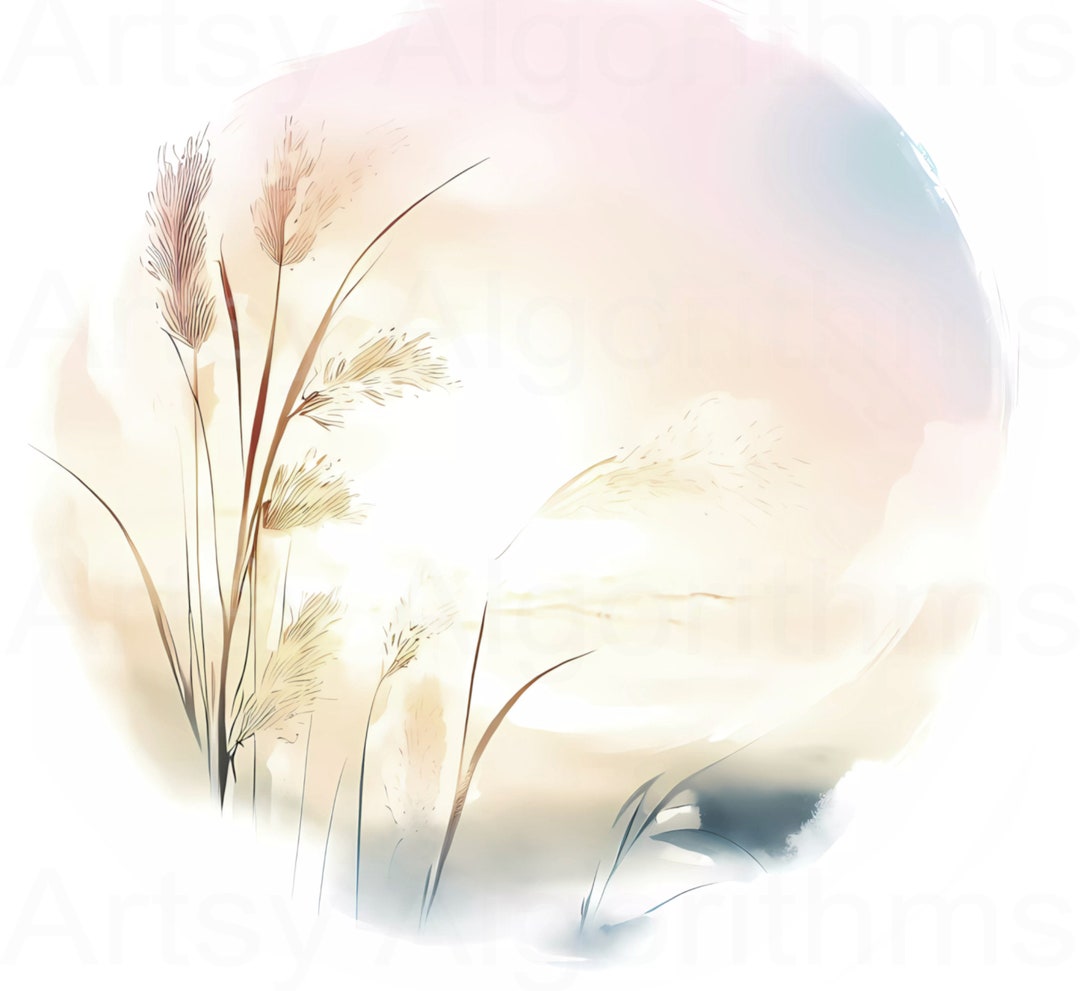 SEAGRASS Beach Art Watercolor Print Beachy Art Digital - Etsy