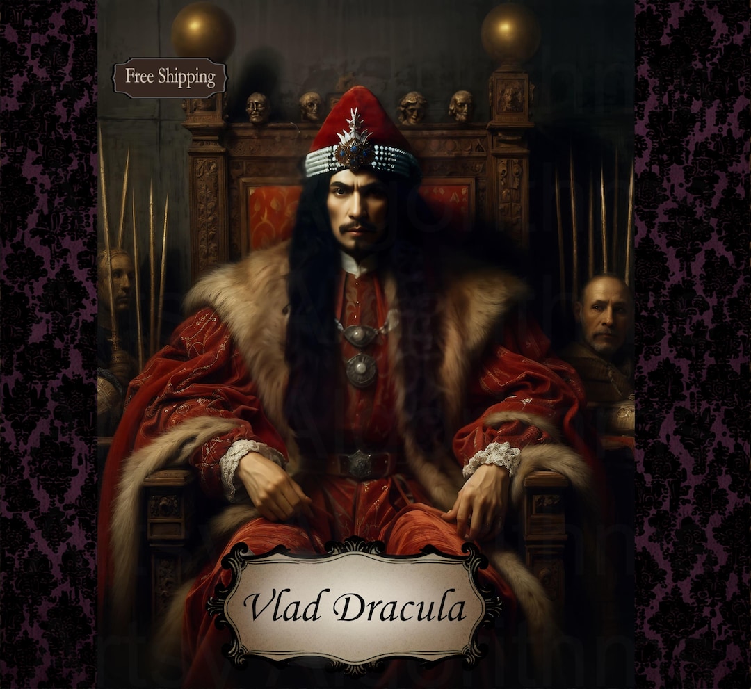 Vlad Dracula Art Print: Macabre Gothic Halloween Decor - Etsy