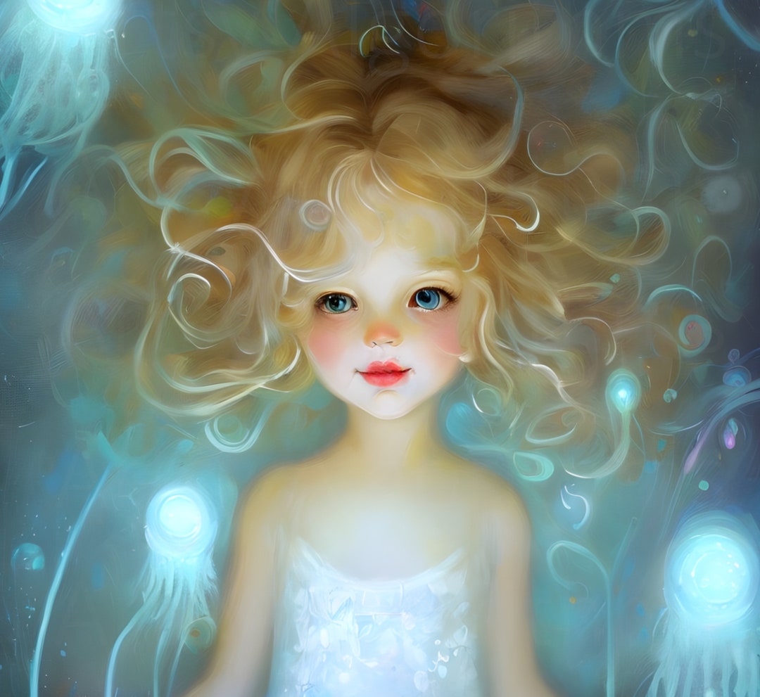 Little Mermaid5 Mermaid Wall Art Blond Mermaid Magicalart Teen Art Tween Art Girl Art