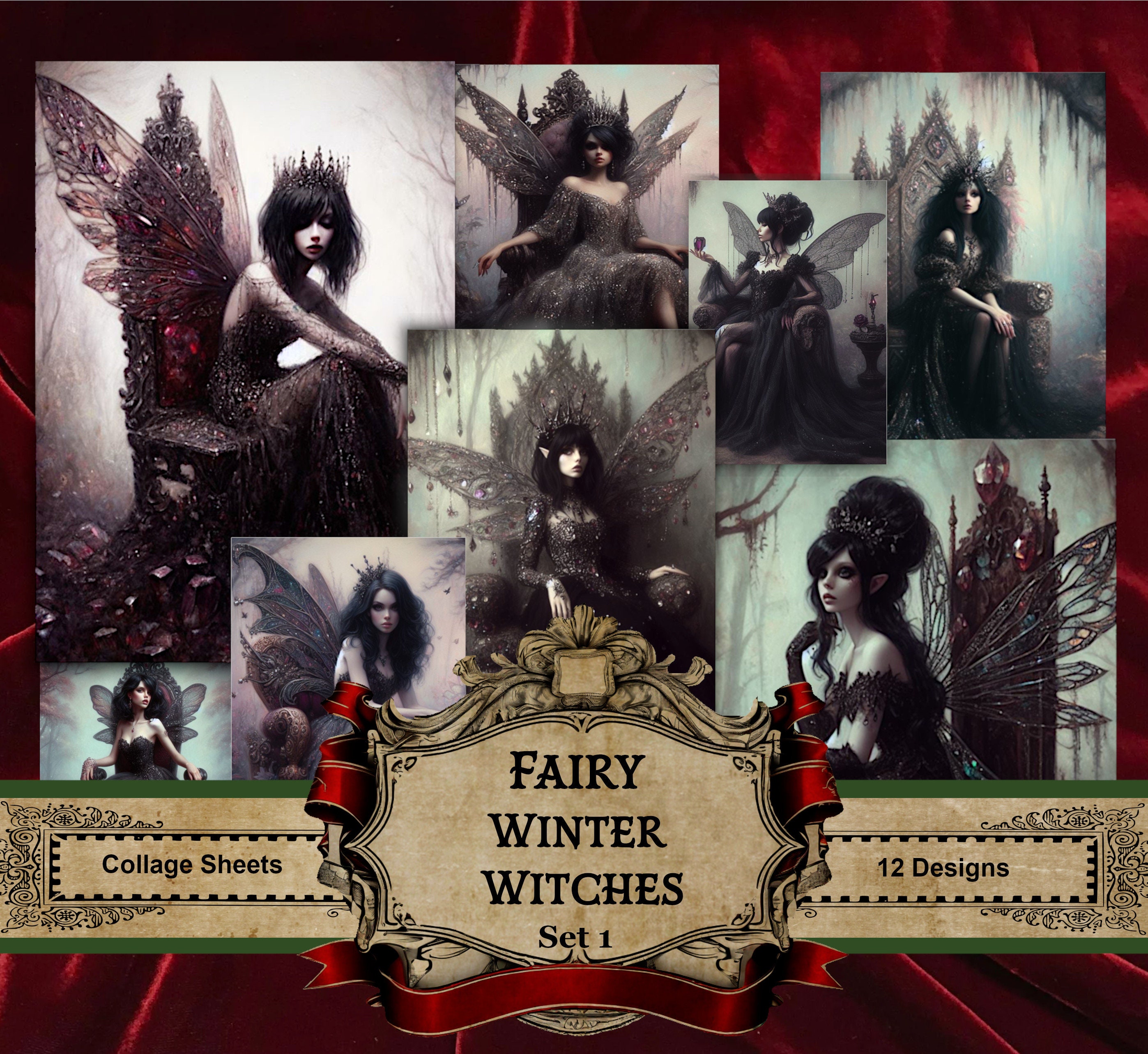 FAIRY WINTER WITCHES 1, Enchanted Art, Gothic Women Art, Dark Fantasy ...