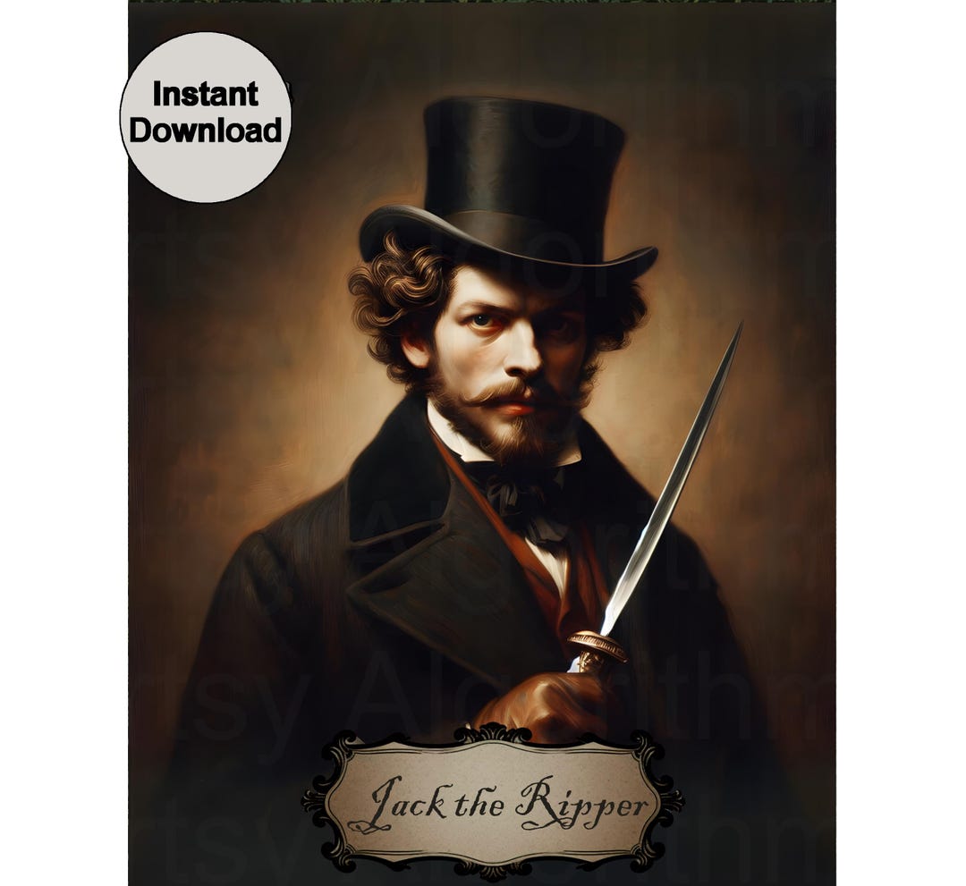 JACK THE RIPPER, Serial Killer Art, Creepy Print, Halloween Printable ...