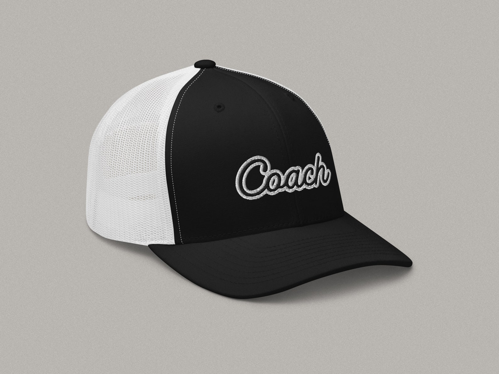 Coach Embroidered Trucker Cap, Sports Coach Hat, Coach Gift, Soccer ...