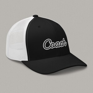 Coach Embroidered Trucker Cap, Sports Coach Hat, Coach Gift, Soccer ...