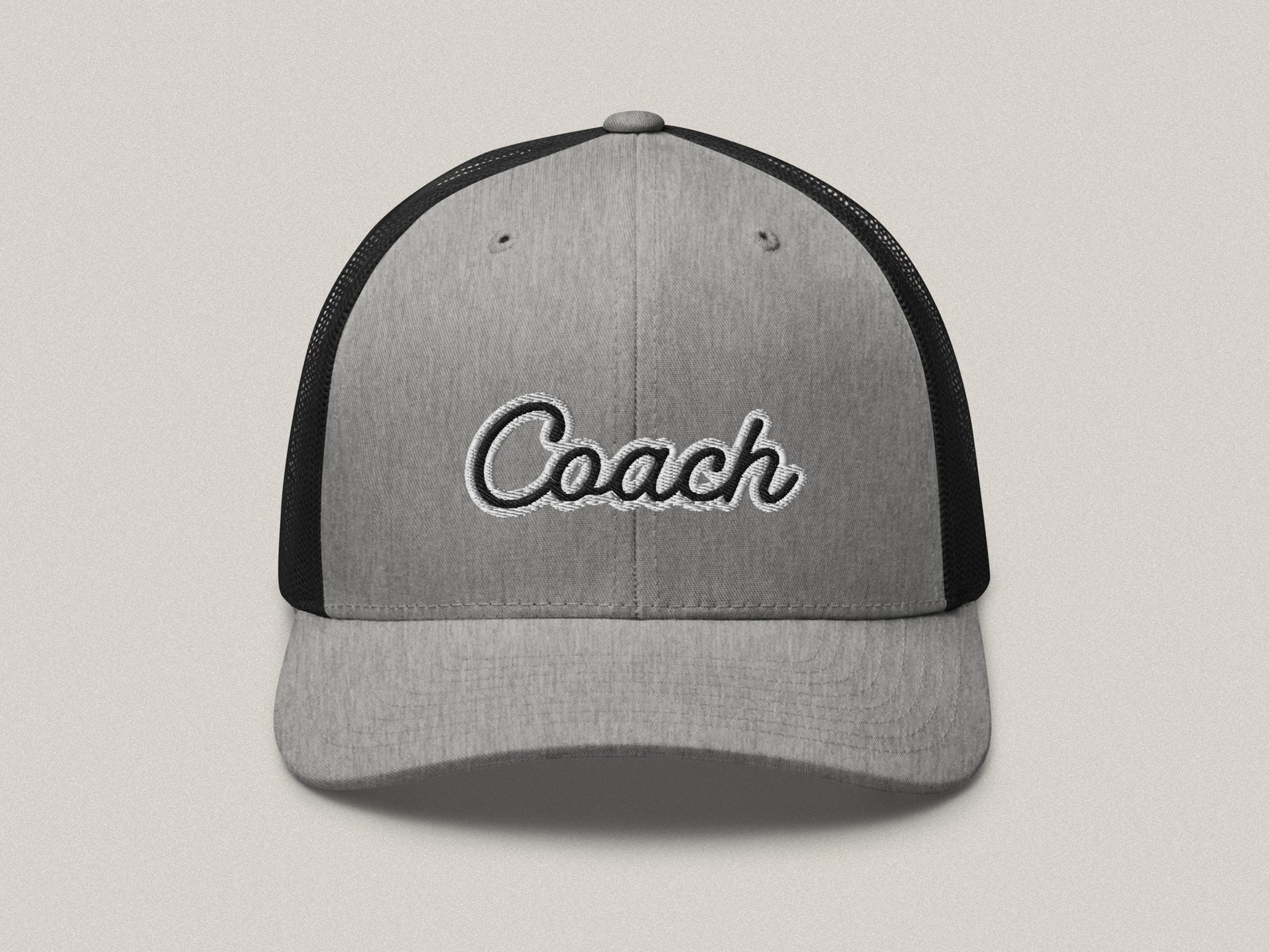 Coach Embroidered Trucker Cap, Sports Coach Hat, Coach Gift, Soccer ...