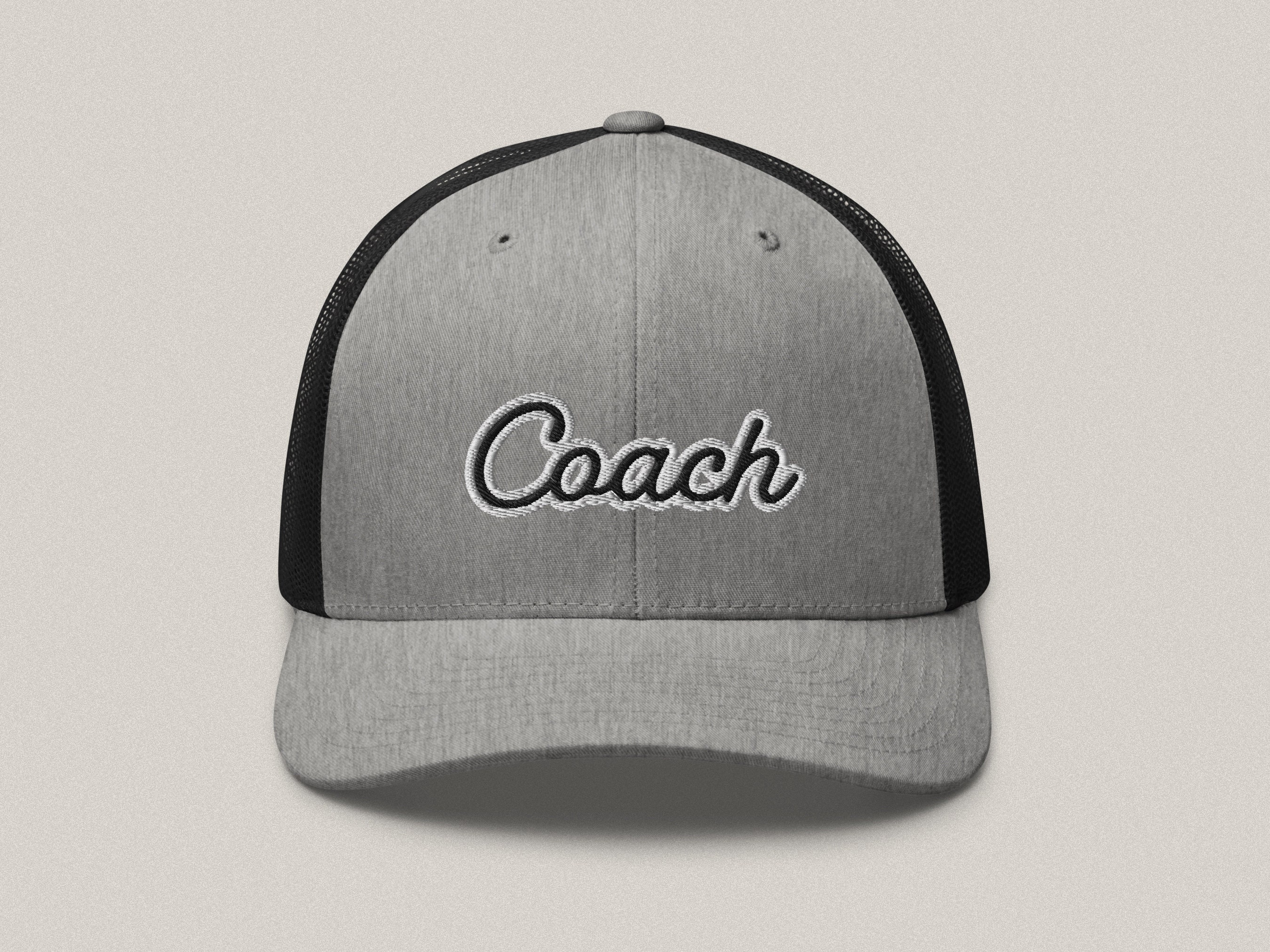 Coach Embroidered Trucker Cap, Sports Coach Hat, Coach Gift, Soccer ...