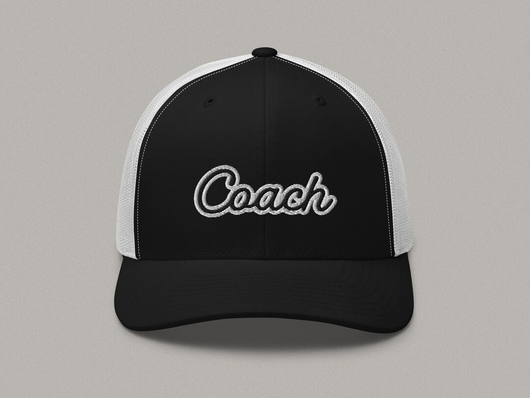Coach Embroidered Trucker Cap, Sports Coach Hat, Coach Gift, Soccer ...