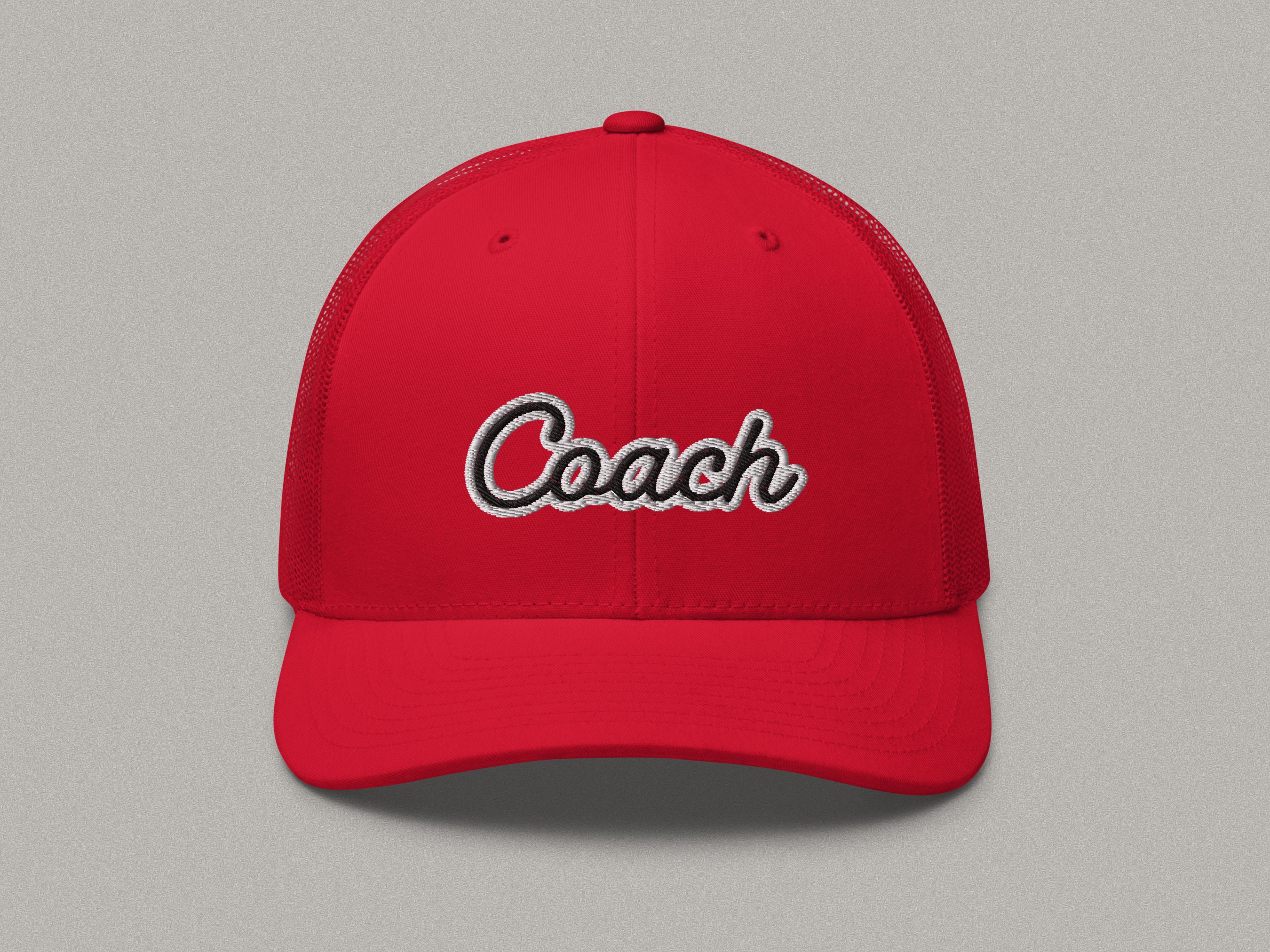 Coach Embroidered Trucker Cap, Sports Coach Hat, Coach Gift, Soccer ...