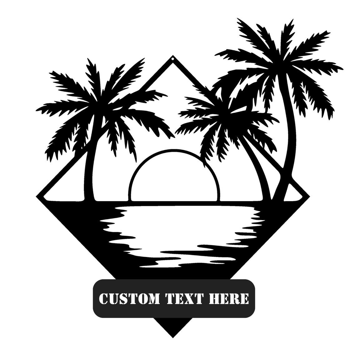 Custom Sunset Beach Sign, Metal Beach House Sign, Beach House Decor ...