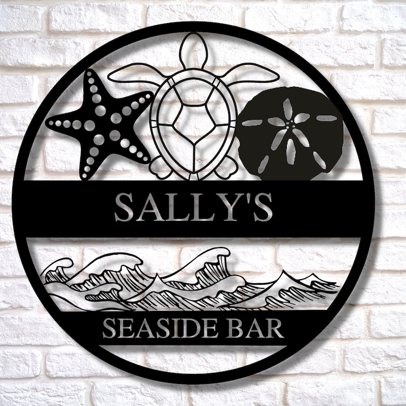 Personalized Family Poolside Sign, Swimming Pool Metal Sign, Tiki Bar ...