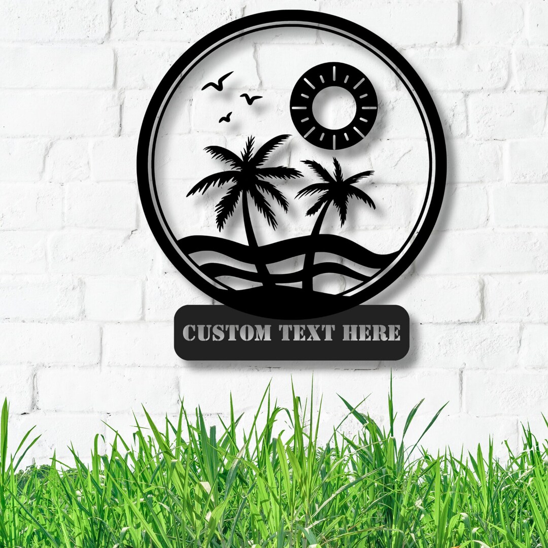 Custom Beach Sign, Metal Beach House Sign, Beach House Decor, Outdoor ...
