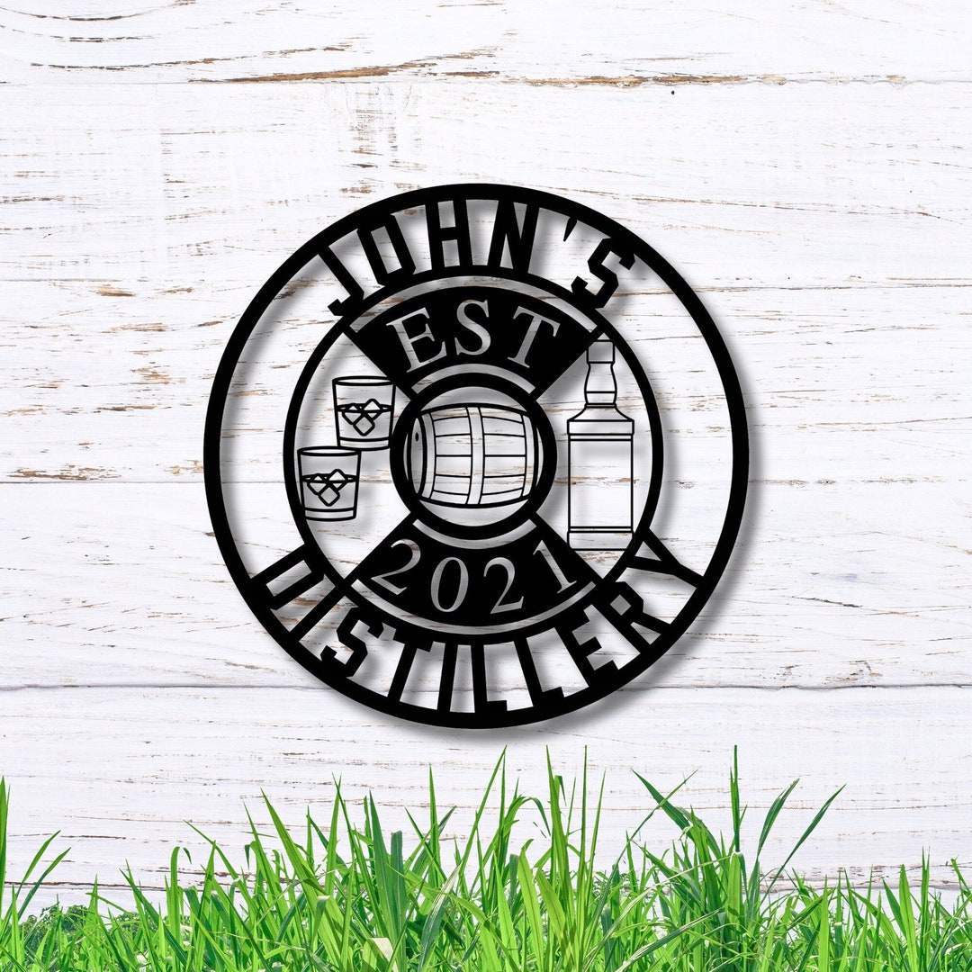 Personalisiertes Distillery Schild Man Cave Schild Metall - Etsy.de