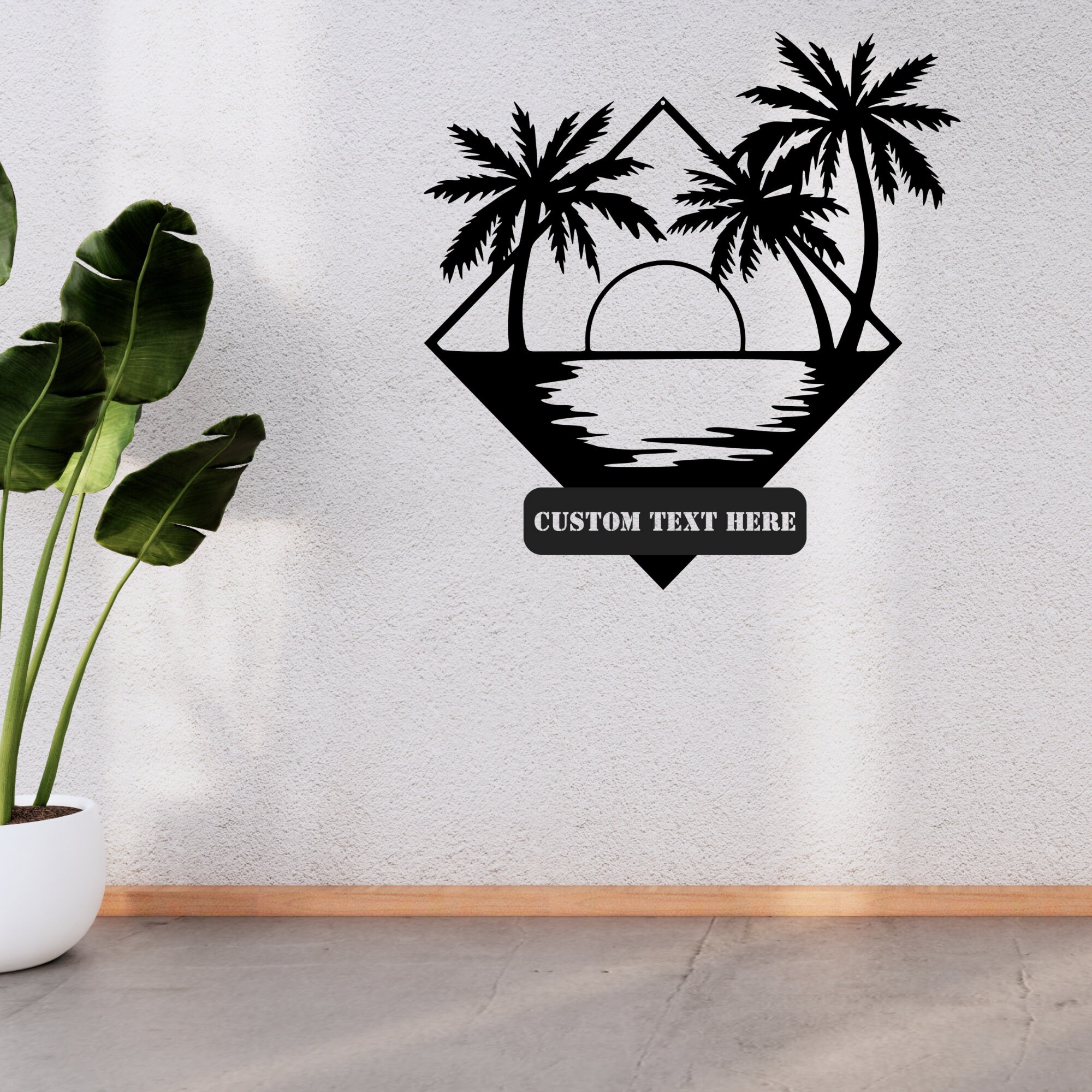 Custom Sunset Beach Sign, Metal Beach House Sign, Beach House Decor ...