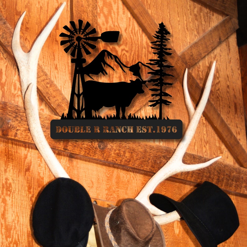 Custom Rancher Style Metal Sign, Man Cave Sign, Outdoors Sign, Ranch ...