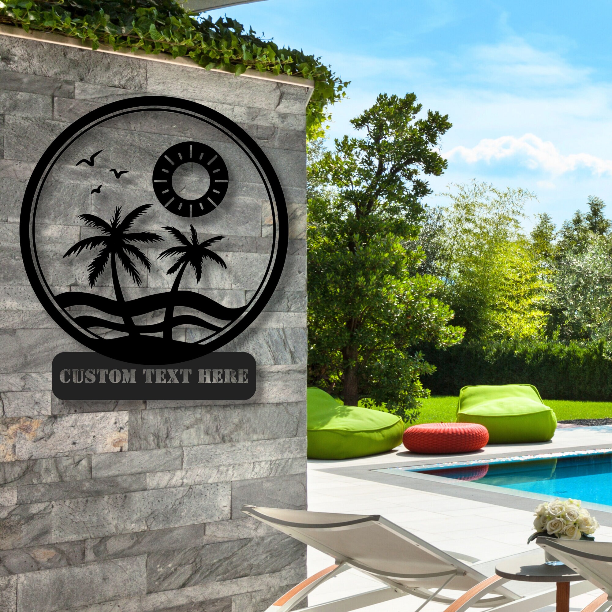 Custom Beach Sign, Metal Beach House Sign, Beach House Decor, Outdoor ...