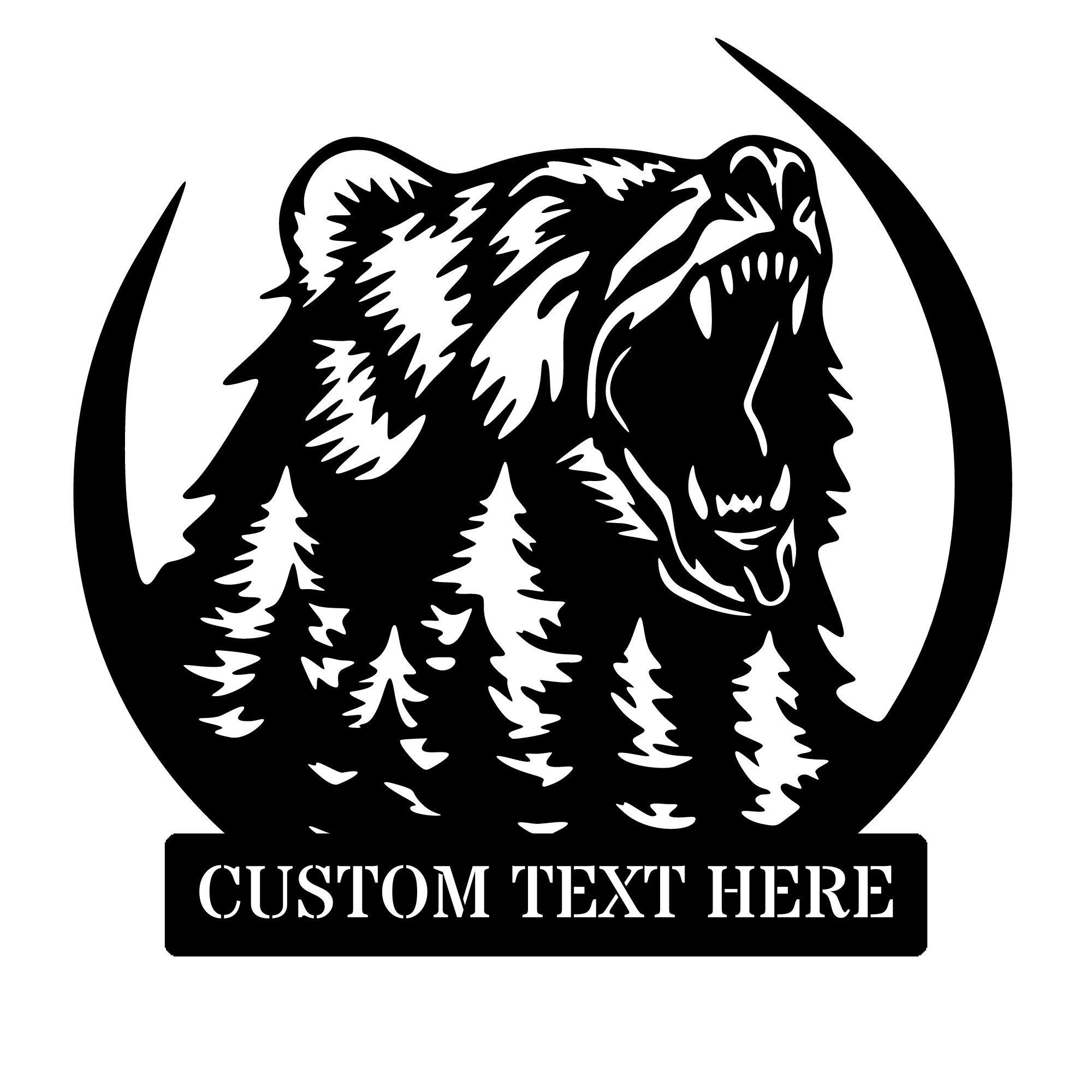 Metal Bear Metal Sign, Man Cave Sign, Bear Sign, Camp Sign, Log Cabin ...